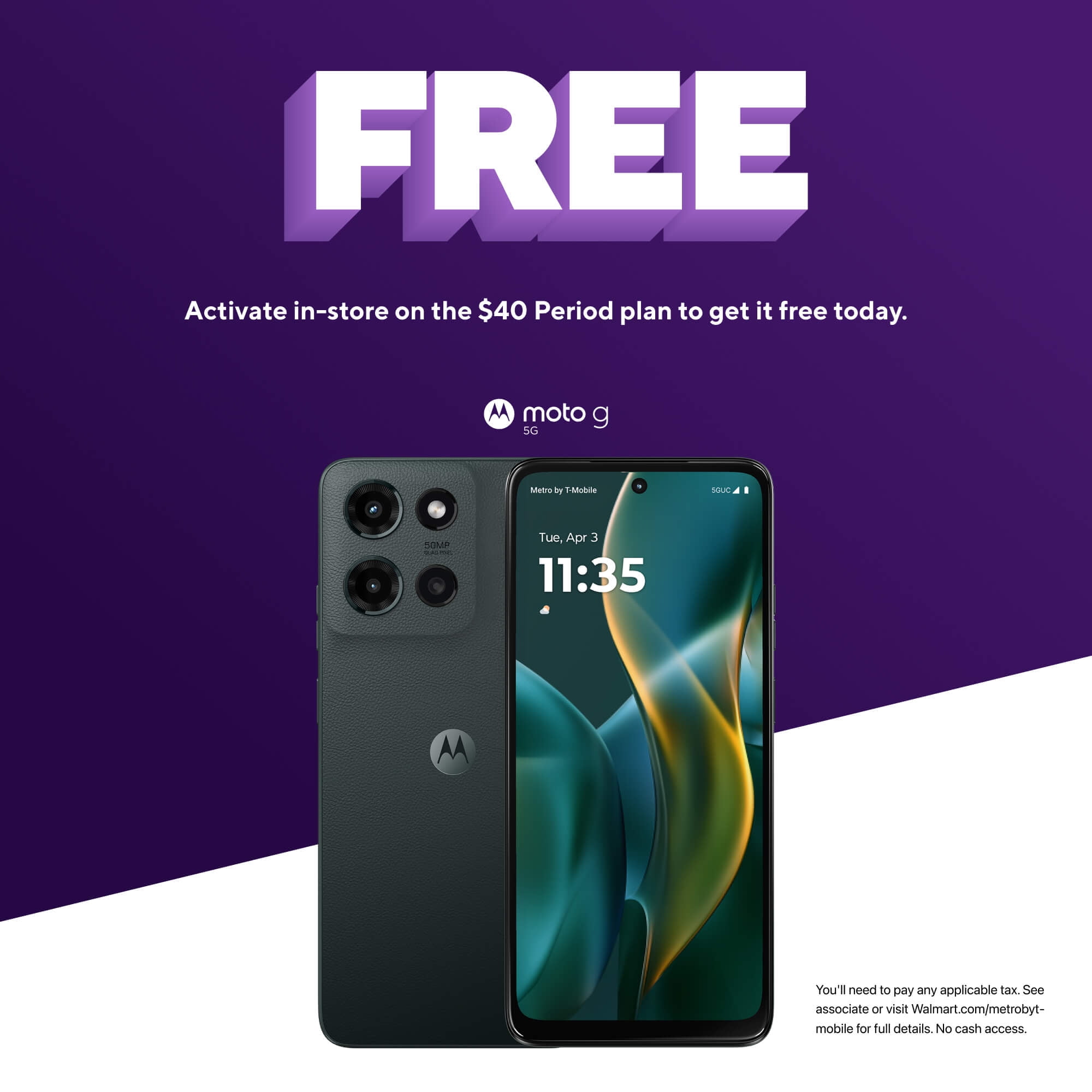 Open Box Metro By T-Mobile Motorola moto g 2025 - Walmart.com