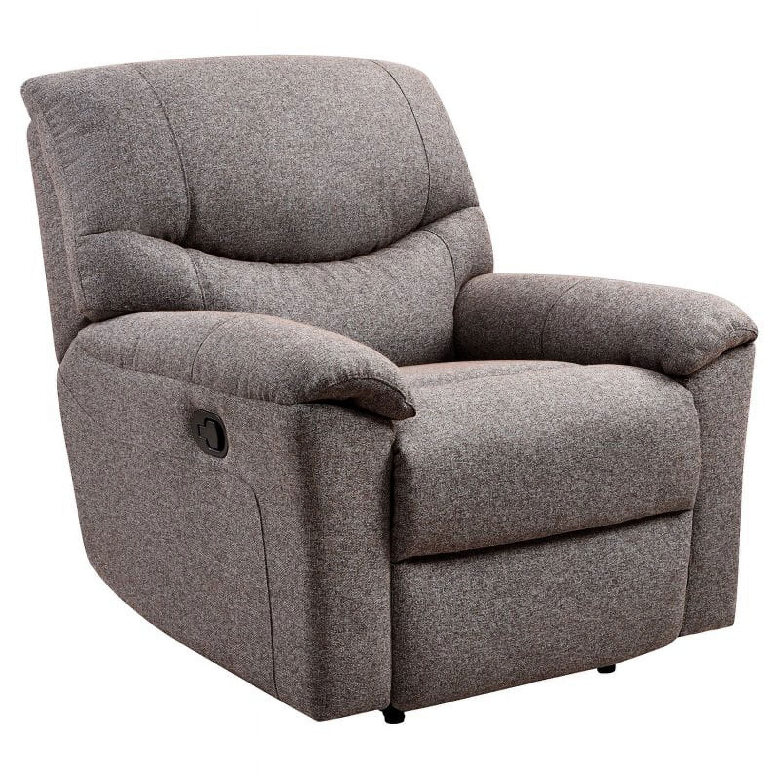 Metro Furniture 39.8" Traditional Fabric Manual Recliner in Brown ...