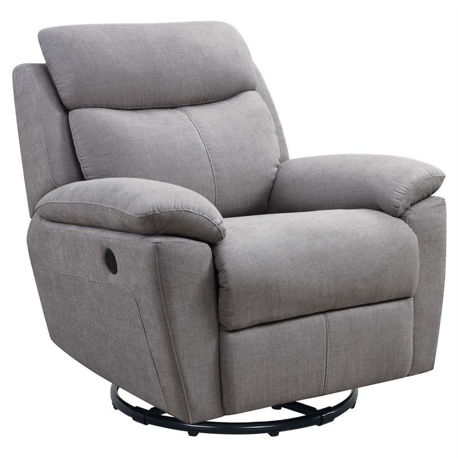 Metro Furniture Modern Swivel Glider Recliner with USB Port & Anti ...