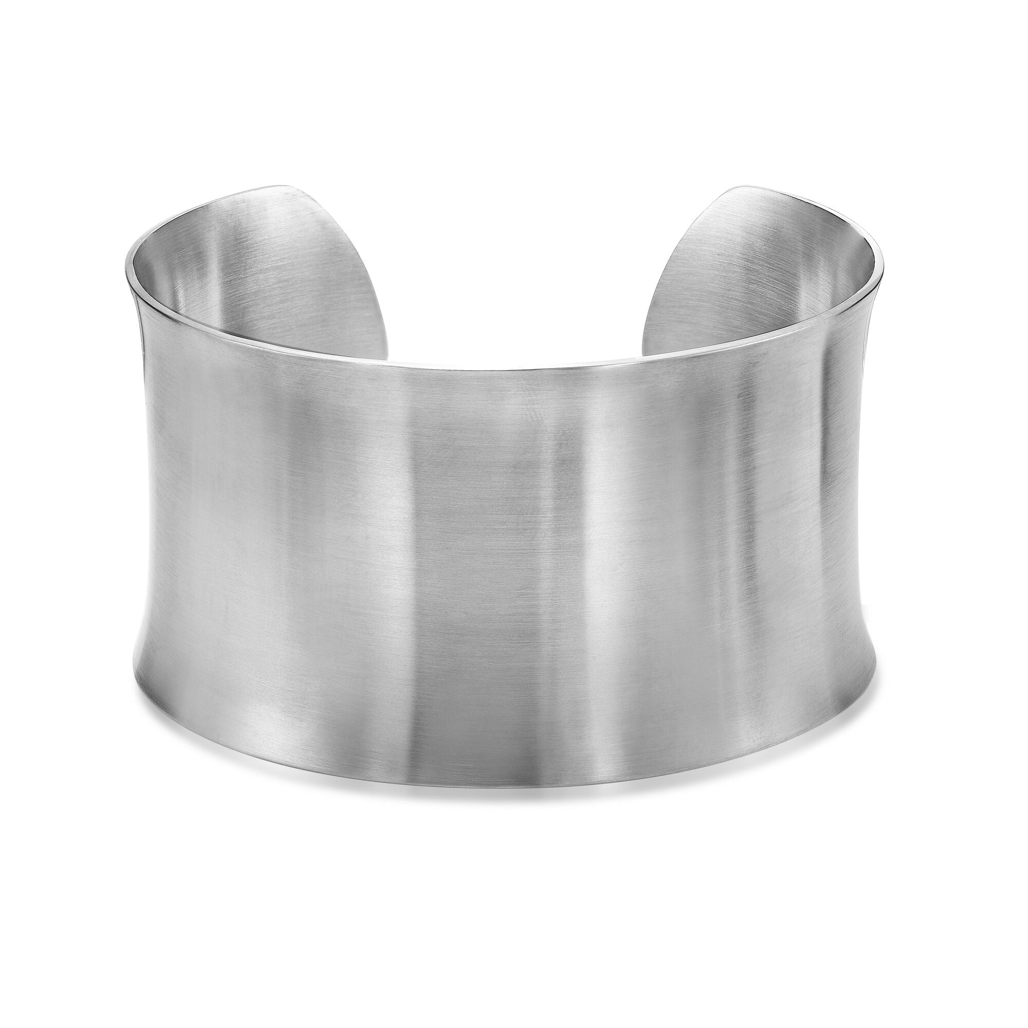 Metro Jewelry Satin Finish Stainless Steel Open Cuff Bangle Bracelet ...