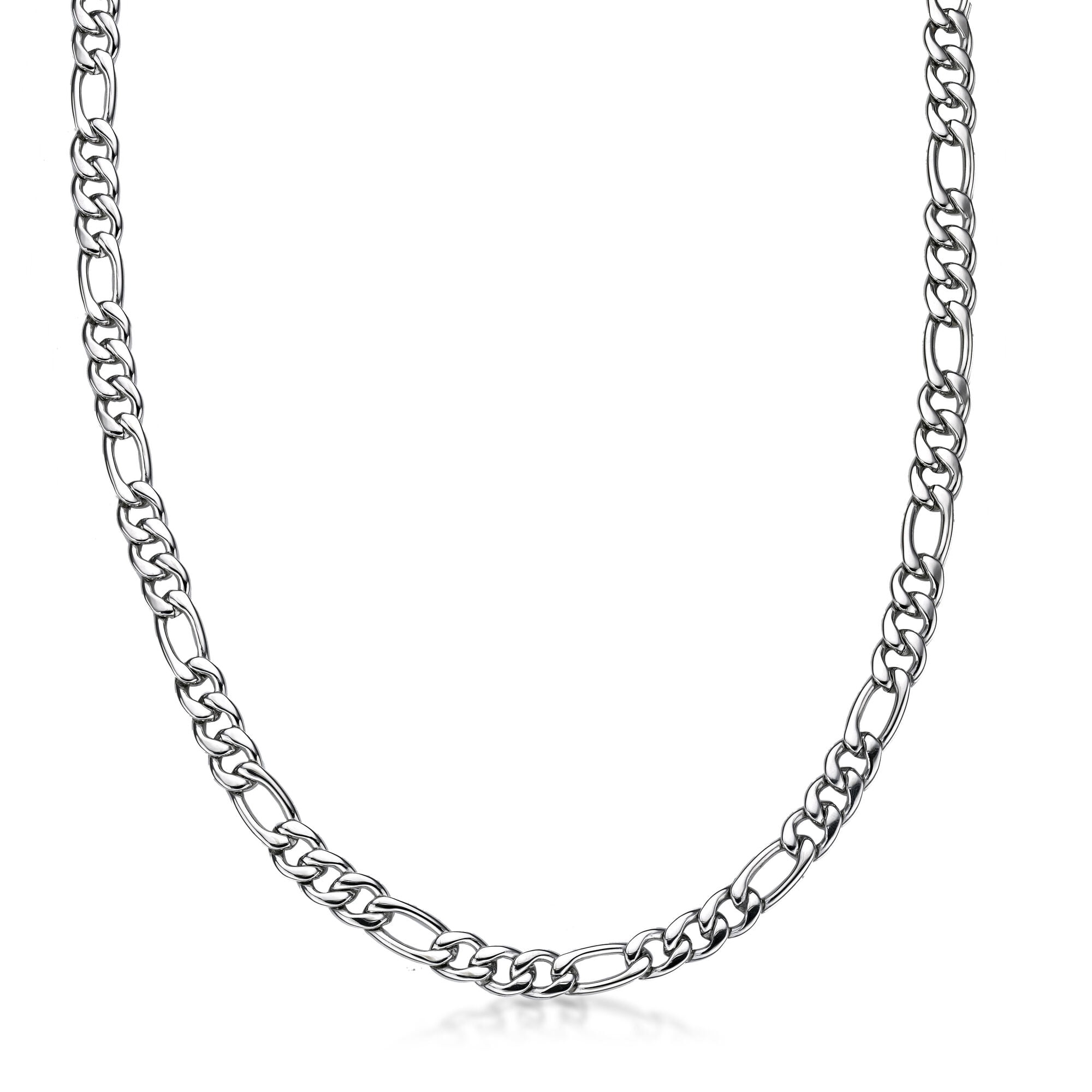 Metro Jewelry Stainless Steel 9 MM Figaro Chain Necklace - 22 Inch ...