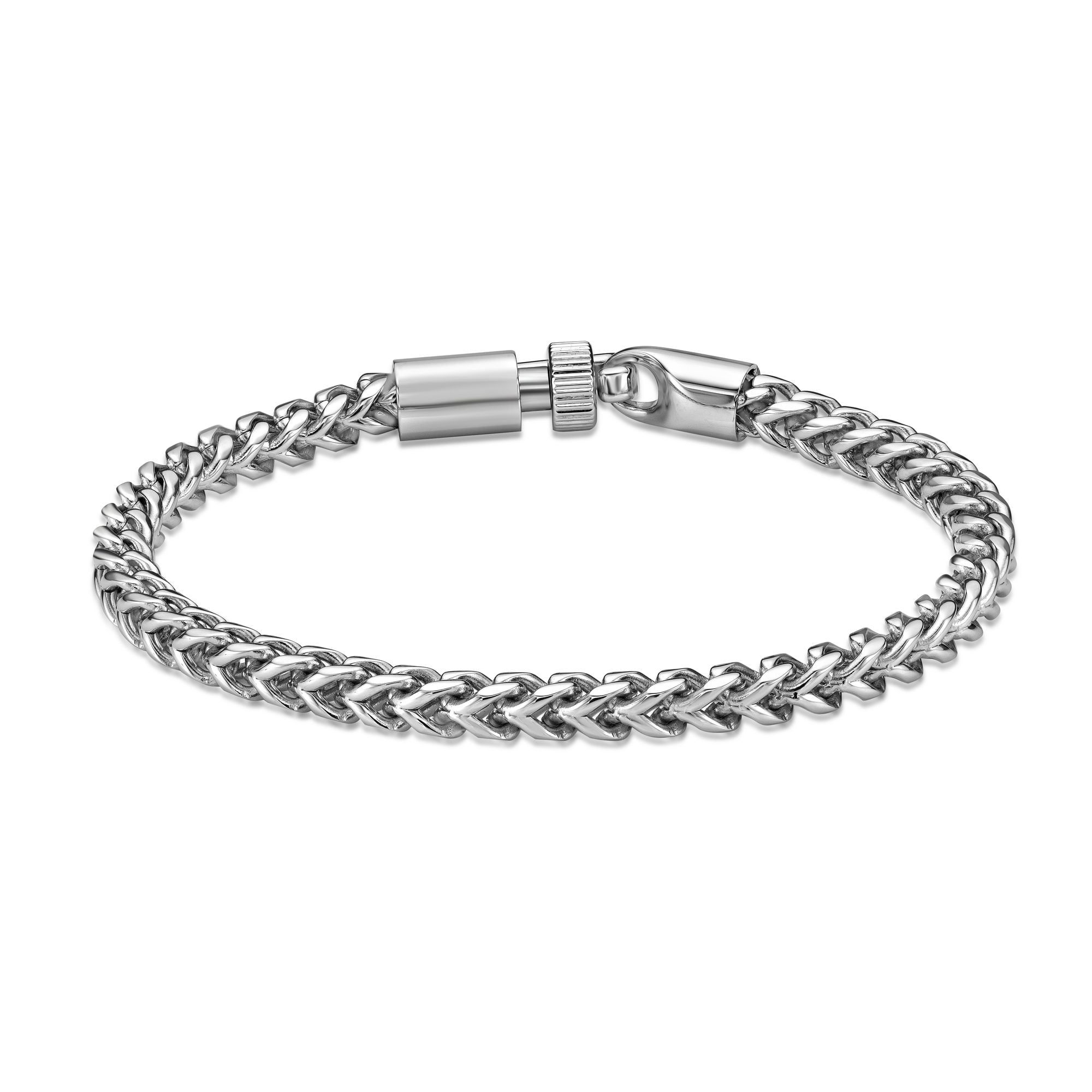 Metro Jewelry Stainless Steel Foxtail Chain Bracelet - Walmart.com