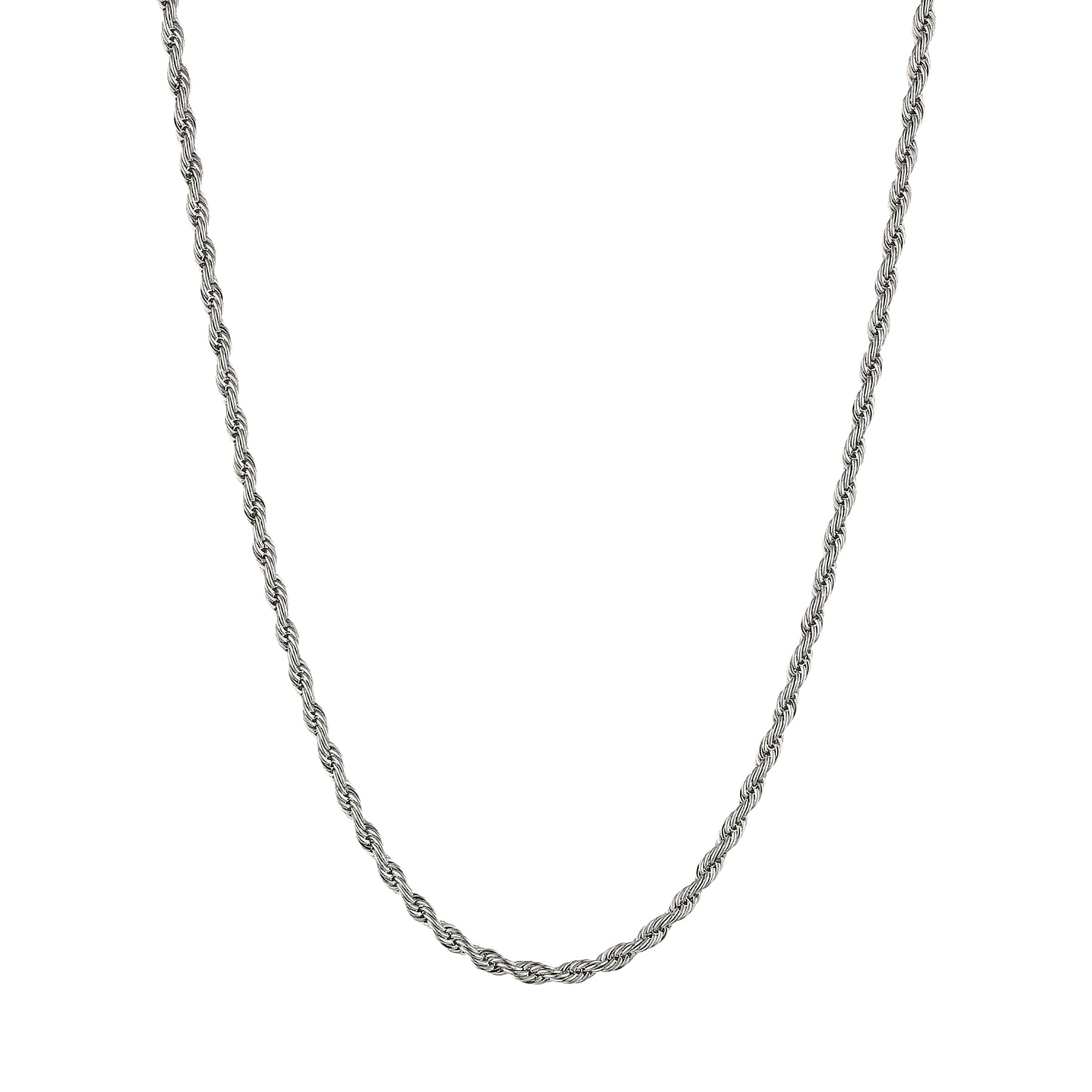 Metro Jewelry Stainless Steel Thin Curb Chain Necklace 4 MM Wide for ...