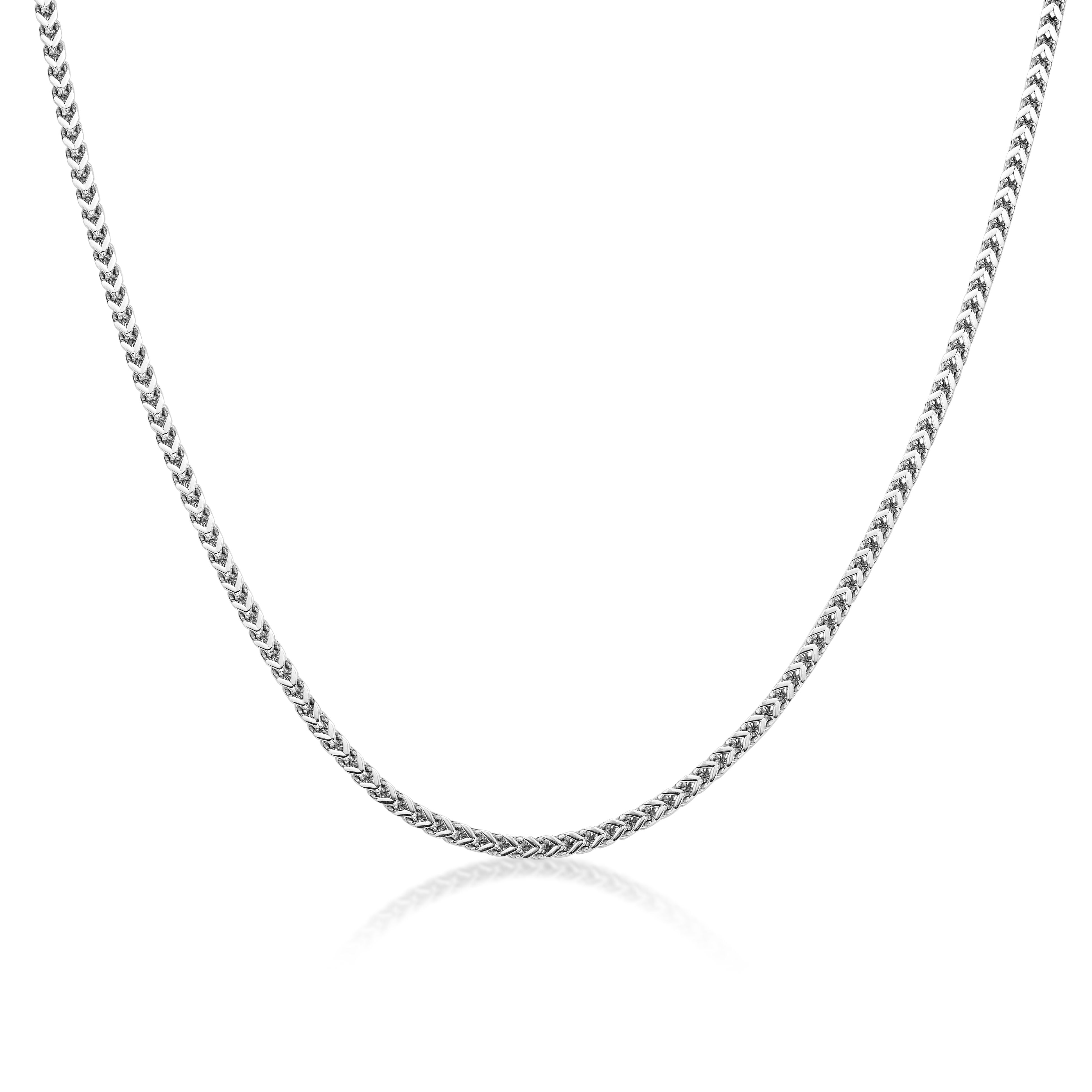 Metro Jewelry Thin Franco Chain Necklace for Men in Stainless Steel ...