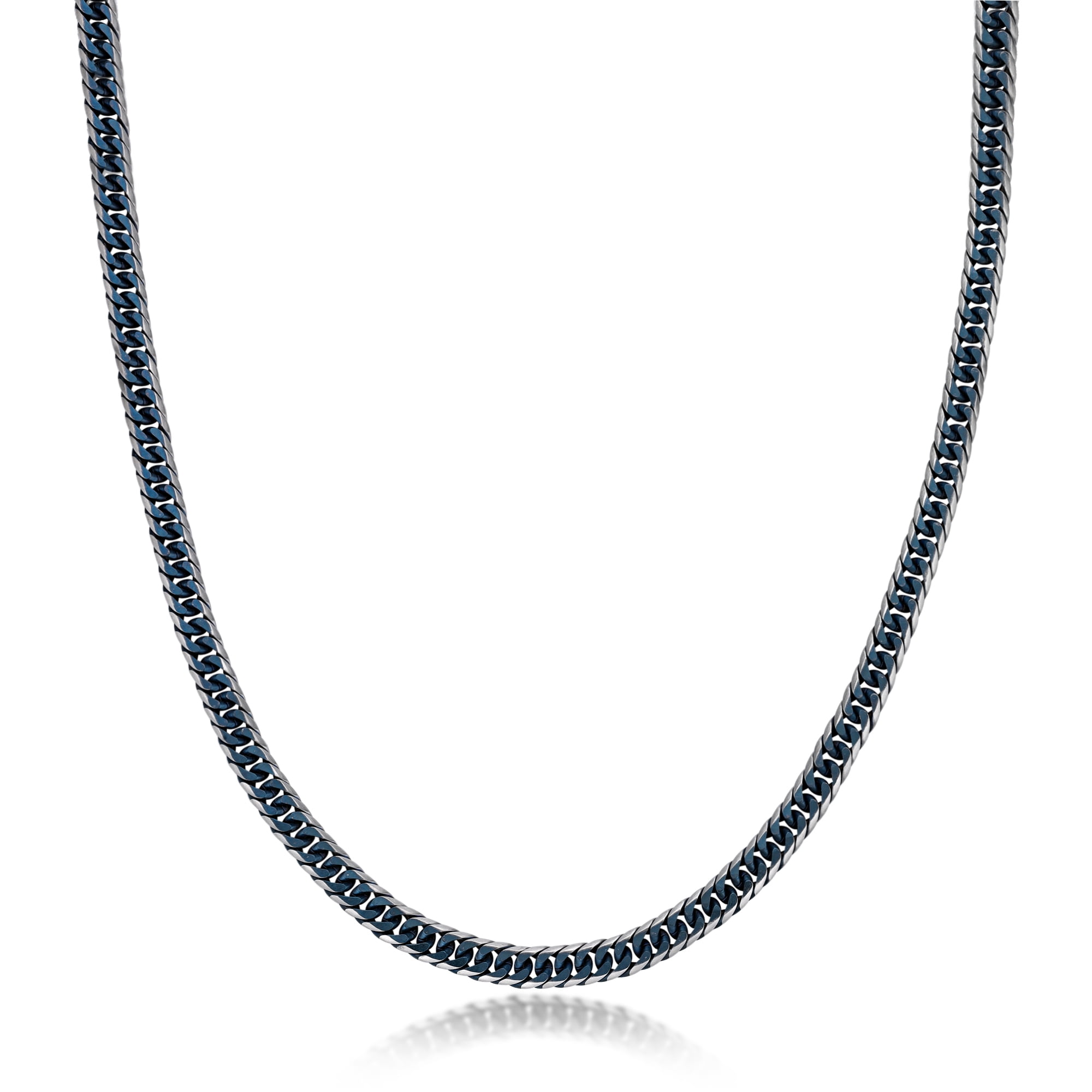 Metro Jewelry Thin Two Tone Gourmette Chain Necklace for Men in ...