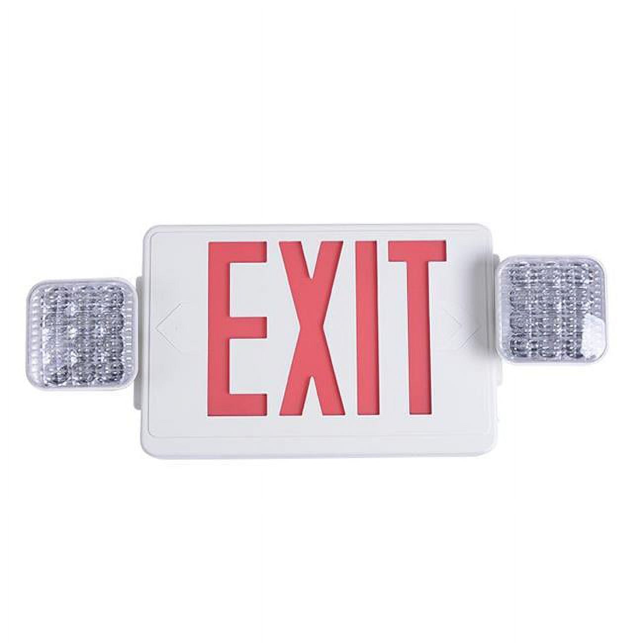 Metro LED ML-EC-2W-RED Combo LED Emergency Exit Sign, Red Letters with ...