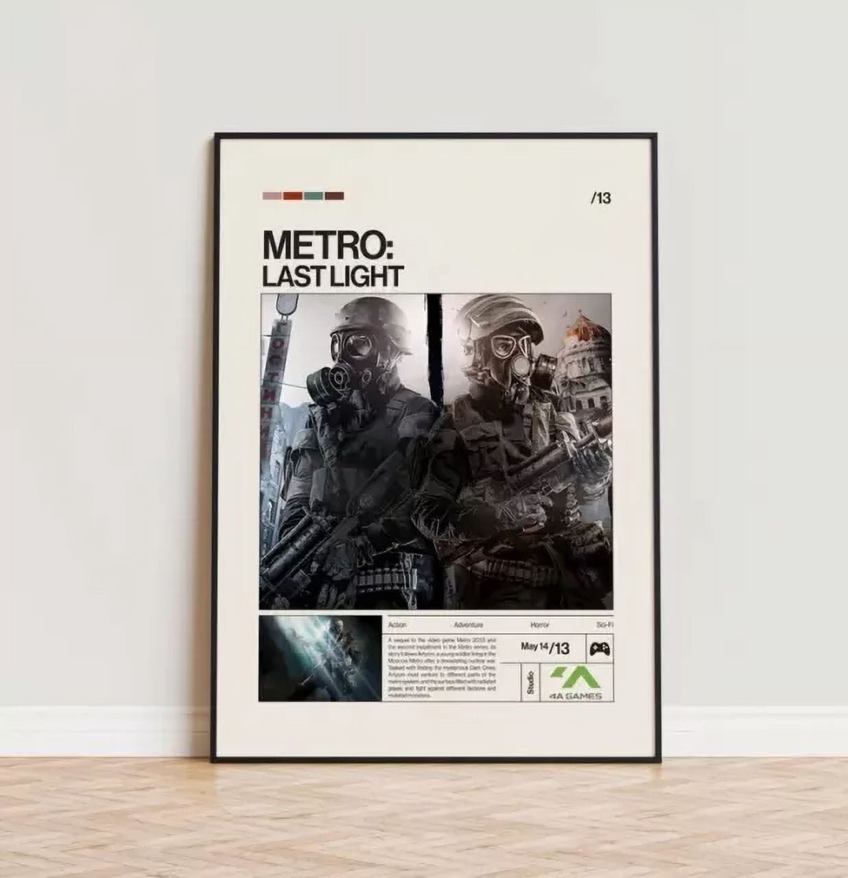 Metro - Last Light Poster, Video Game Poster, Minimalist Game Print ...