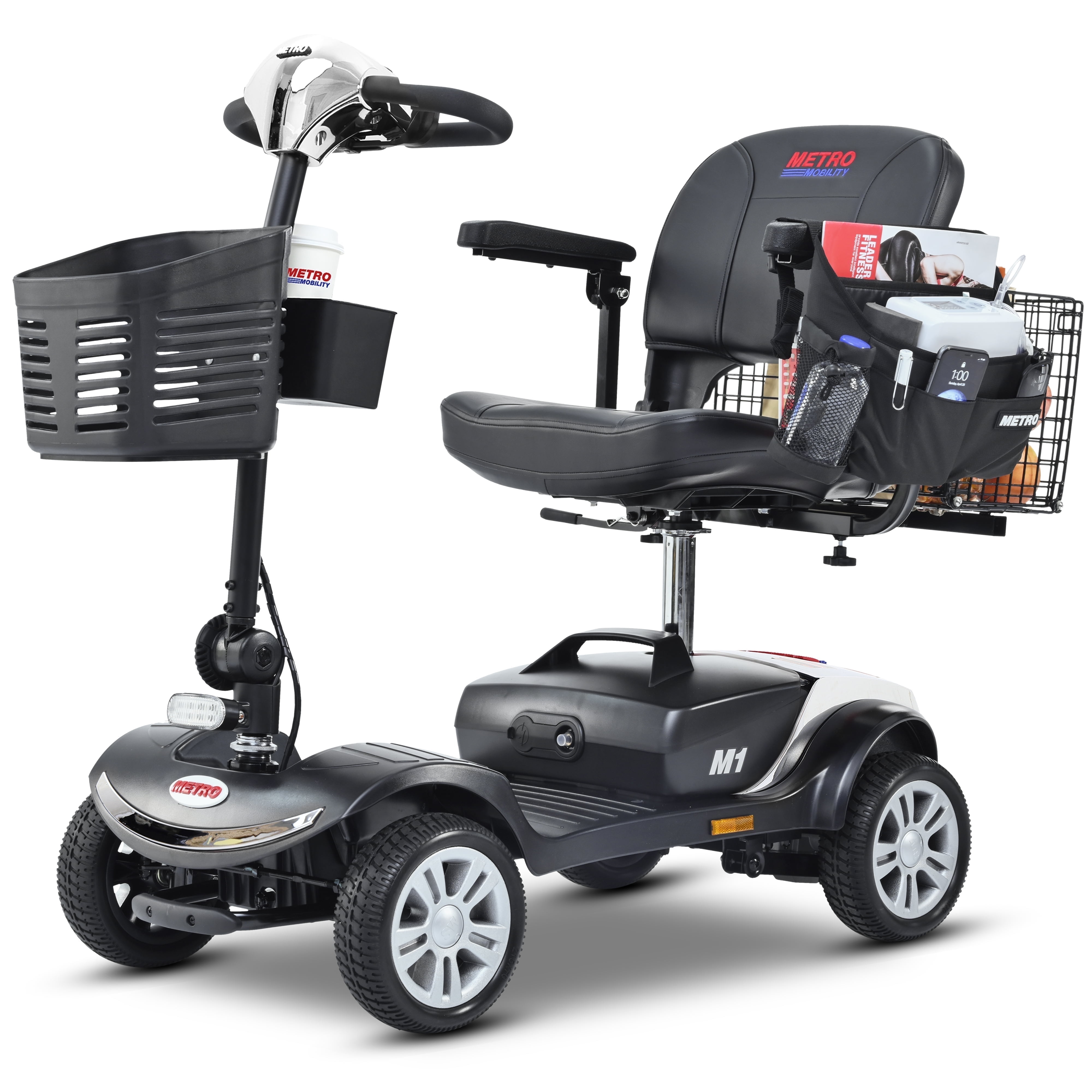 Metro M1 4-Wheel Electric Scooter with Shock Absorber, 300W Motor ...