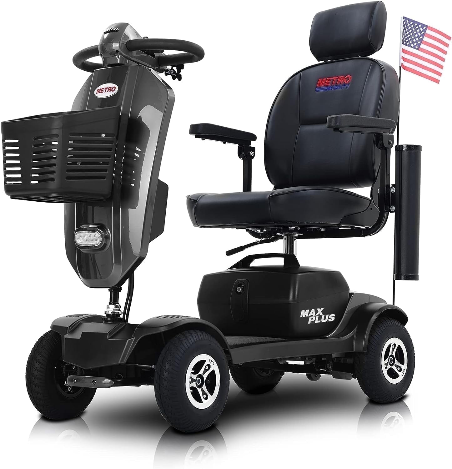 Metro Mobility 4 Wheel Powered Scooter for Seniors & Adults - 300 lbs ...