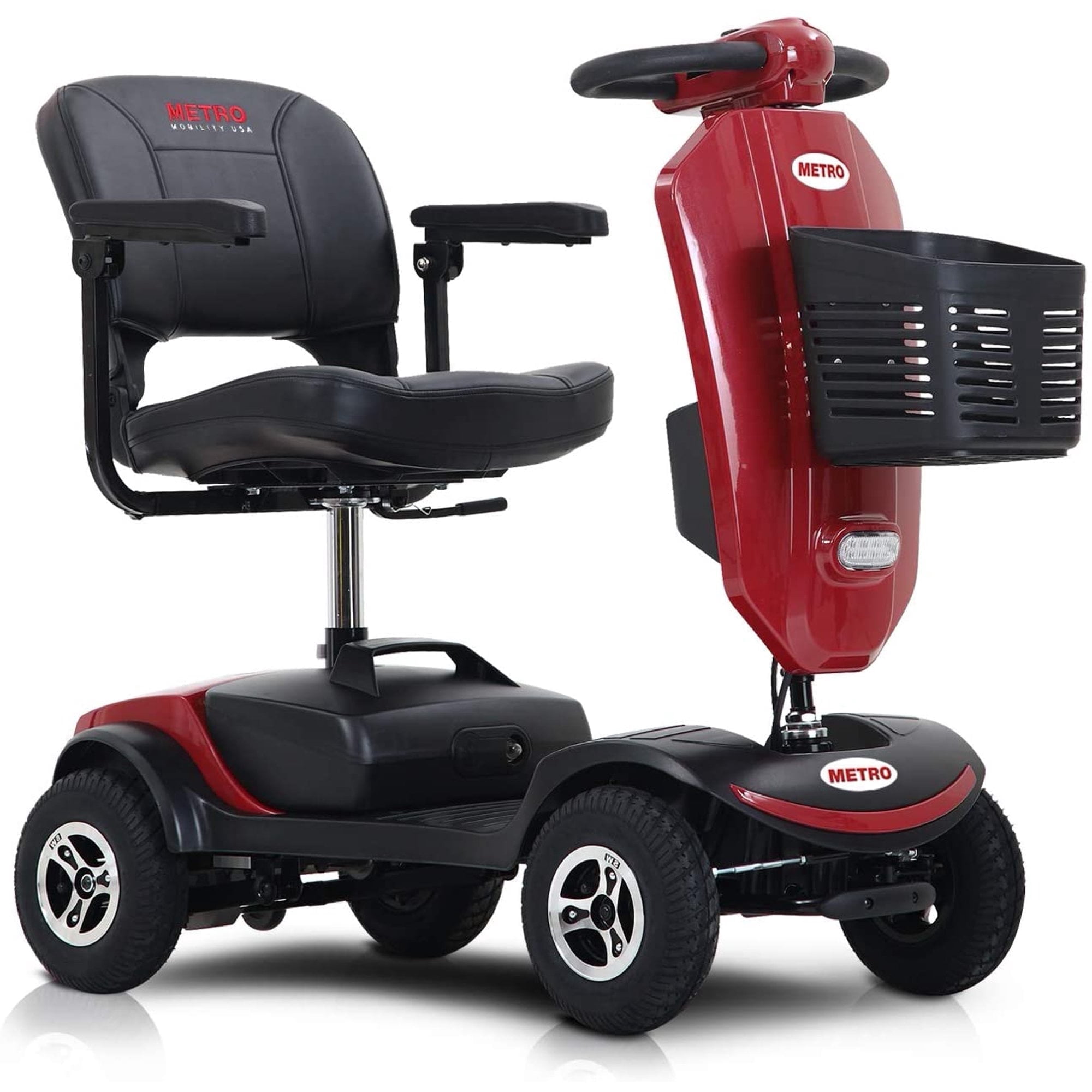 Metro Mobility Senior Scooter, Foldable 4 Wheel Handicap Transport, for ...