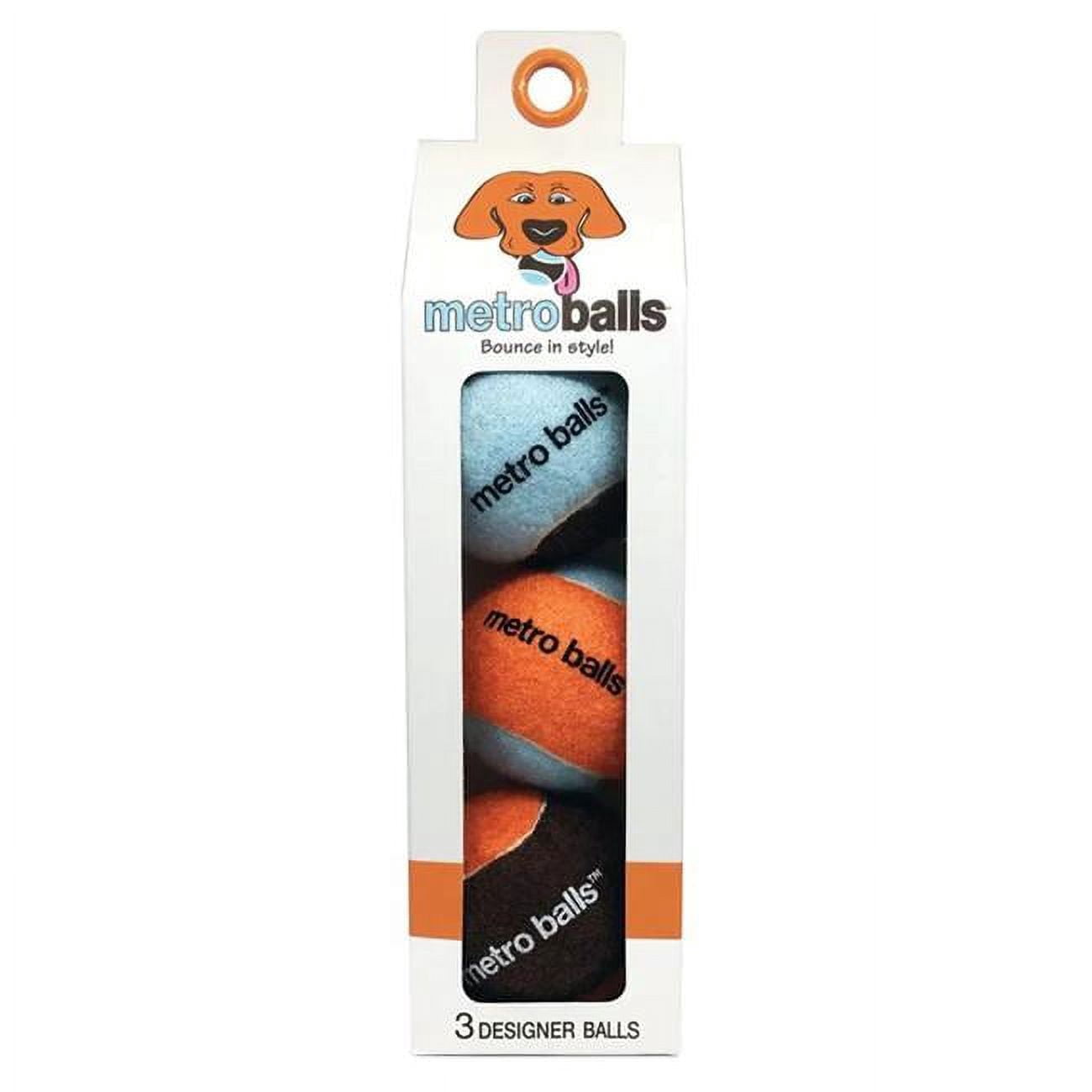Metro Paws 858100002734 Metro Balls Toy, Orange - 3 Count - Walmart.com