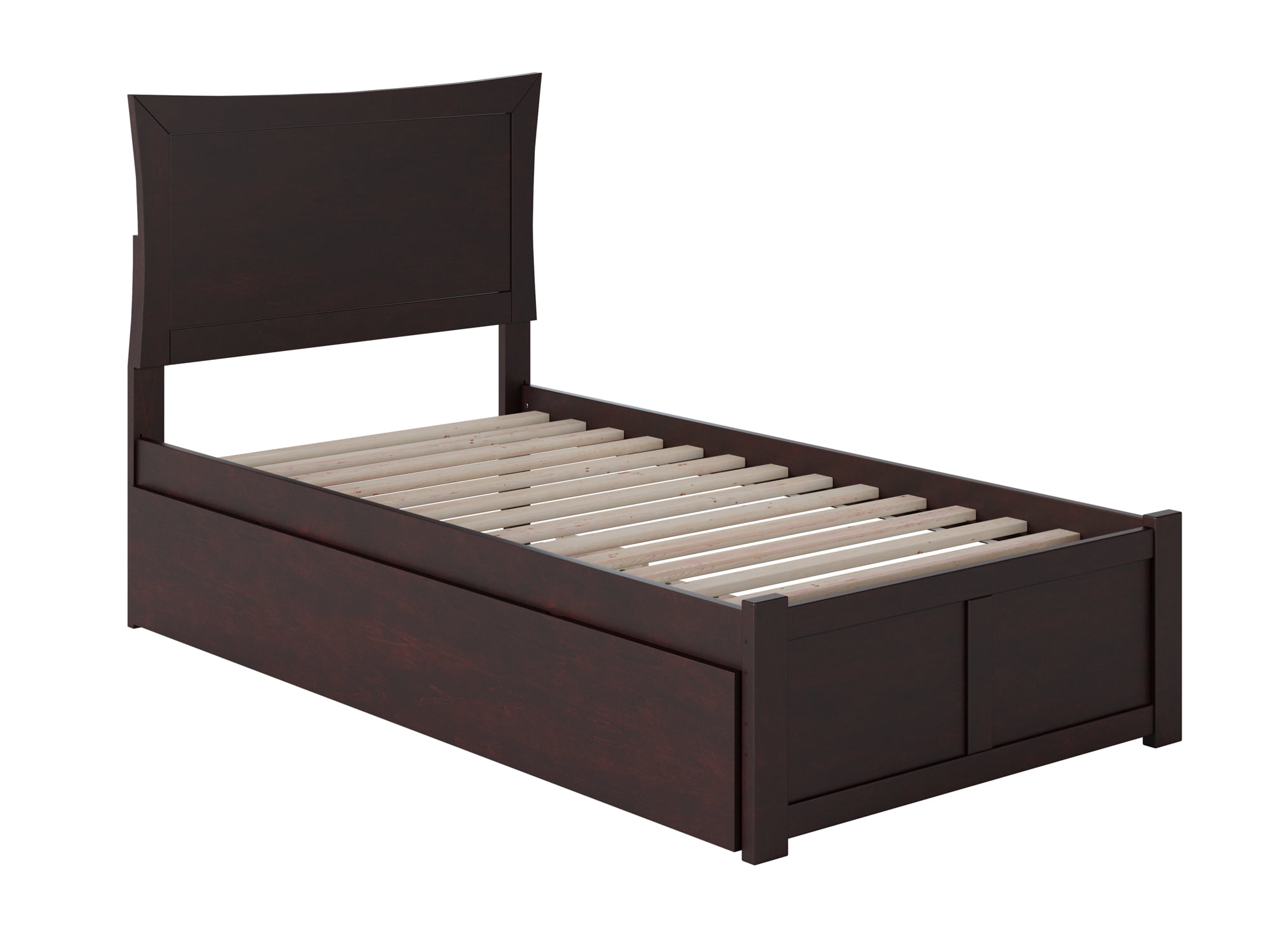 Metro Twin Extra Long Bed with Footboard and Twin Extra Long Trundle in ...