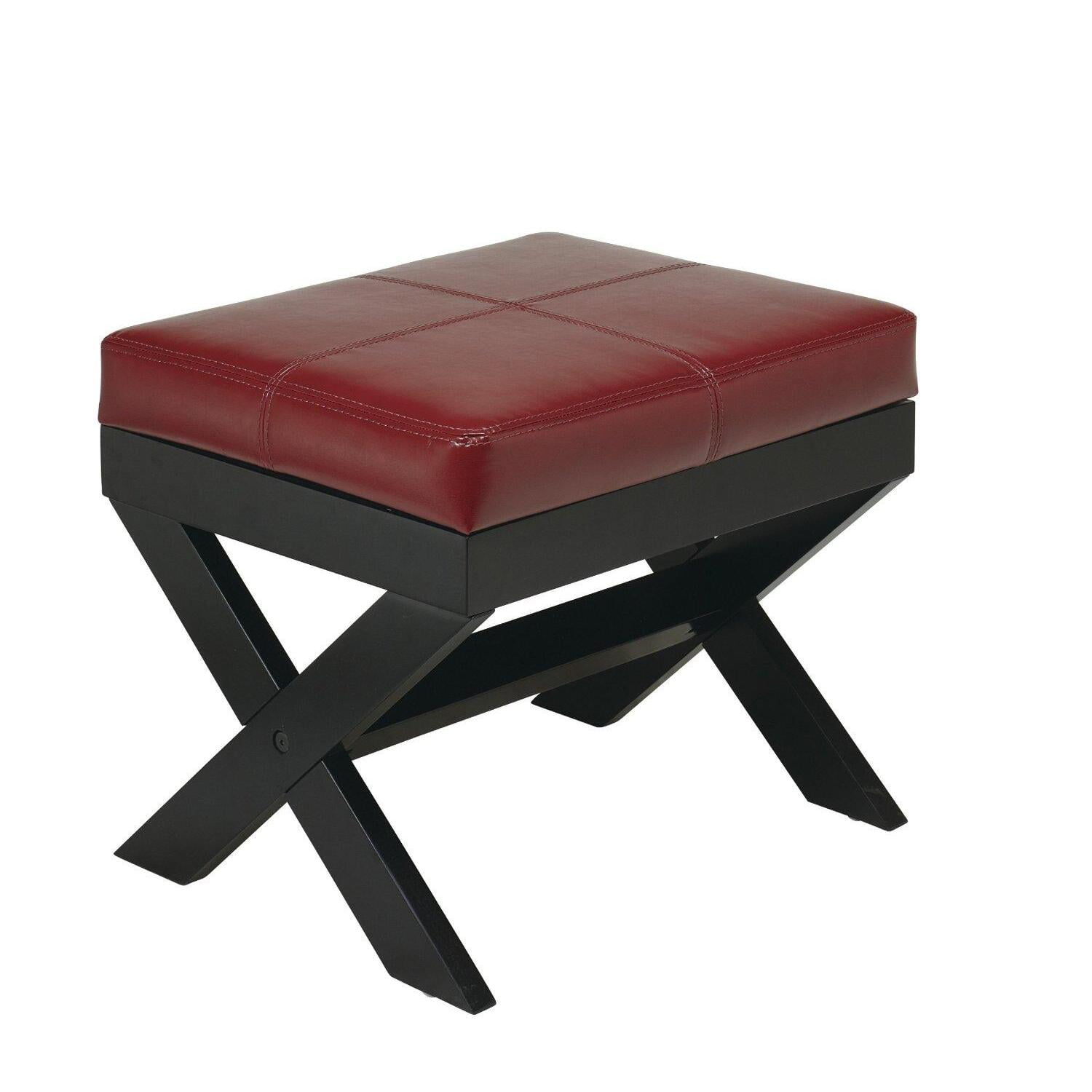 Metro X-Leg Square Bench-Color:Crimson Red - Walmart.com