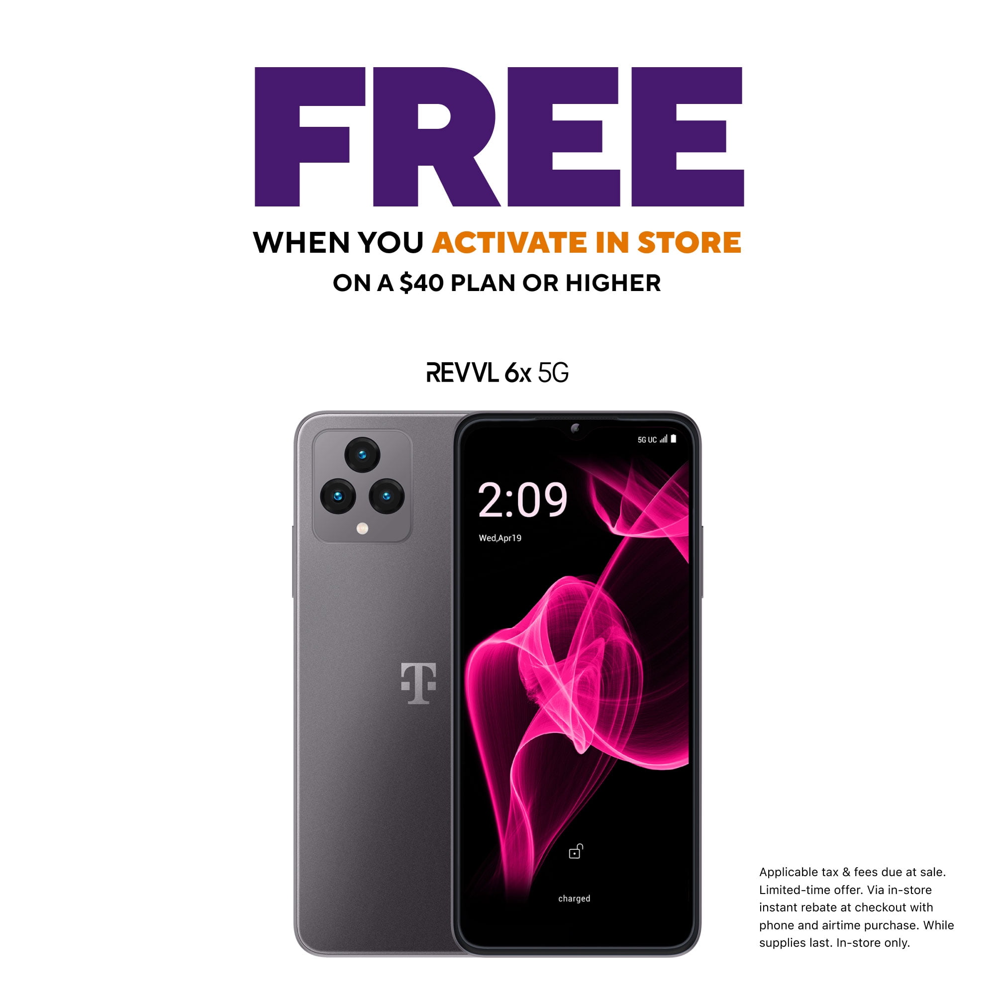 Metro by T-Mobile REVVL 6x 5G, 64GB, Stylish Gray Prepaid Smartphone, Wireless Connectivity ...