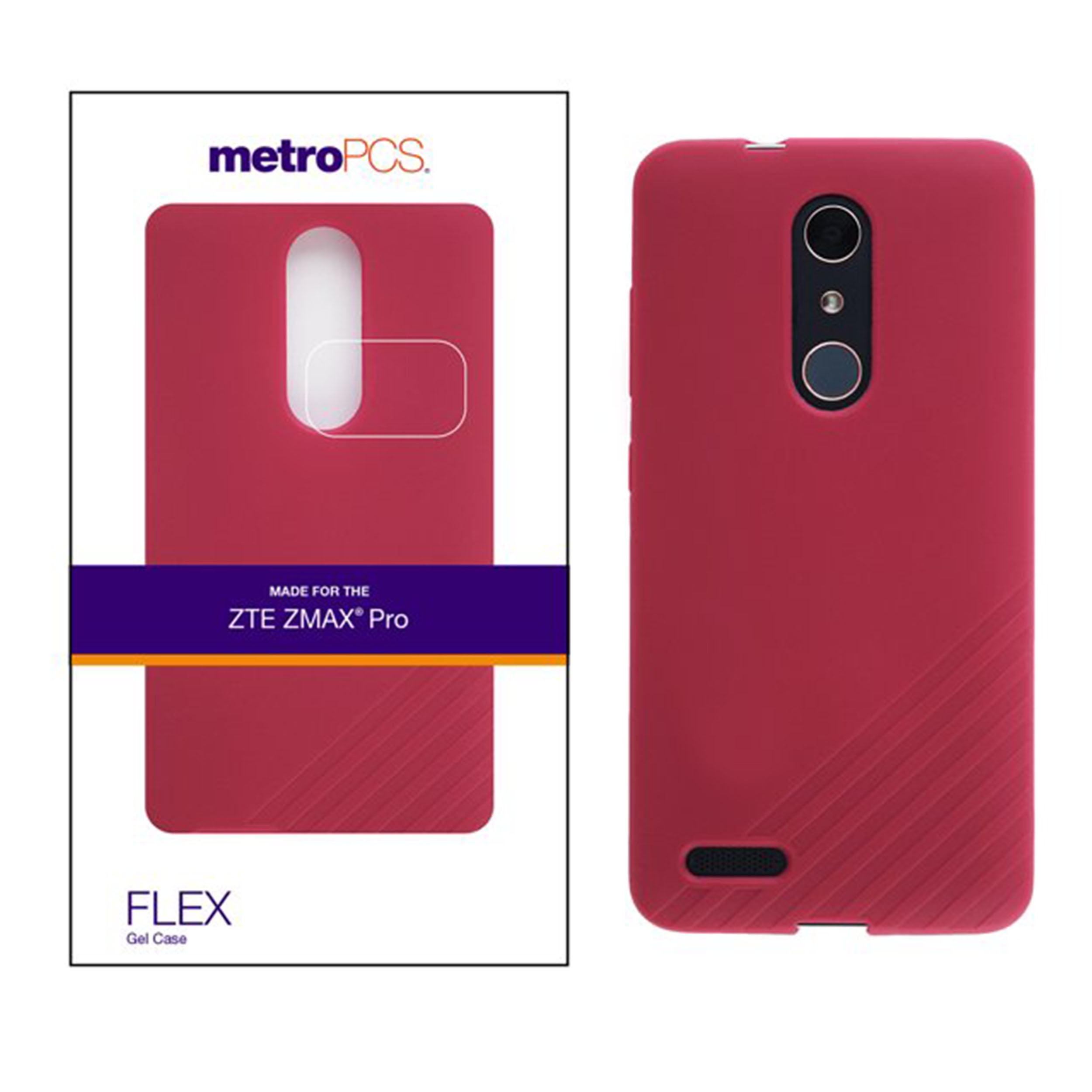 MetroPCS FLEX Gel Phone case for ZTE ZMAX PRO - Red - Walmart.com