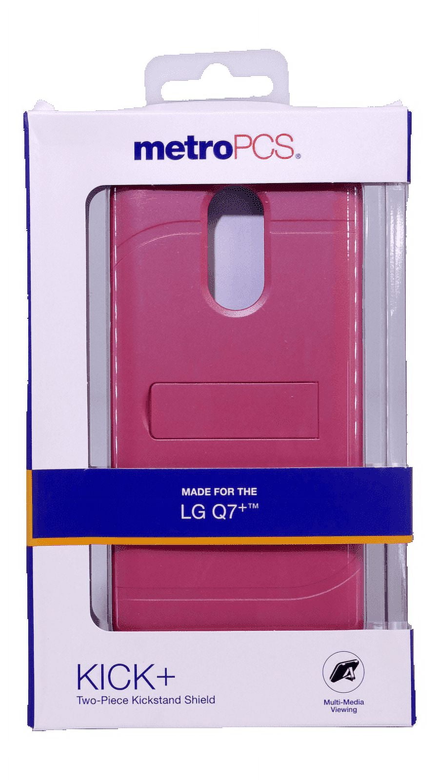 MetroPCS Kick+ Plus Series Case for LG Q7 Plus - Rose Pink - Walmart.com