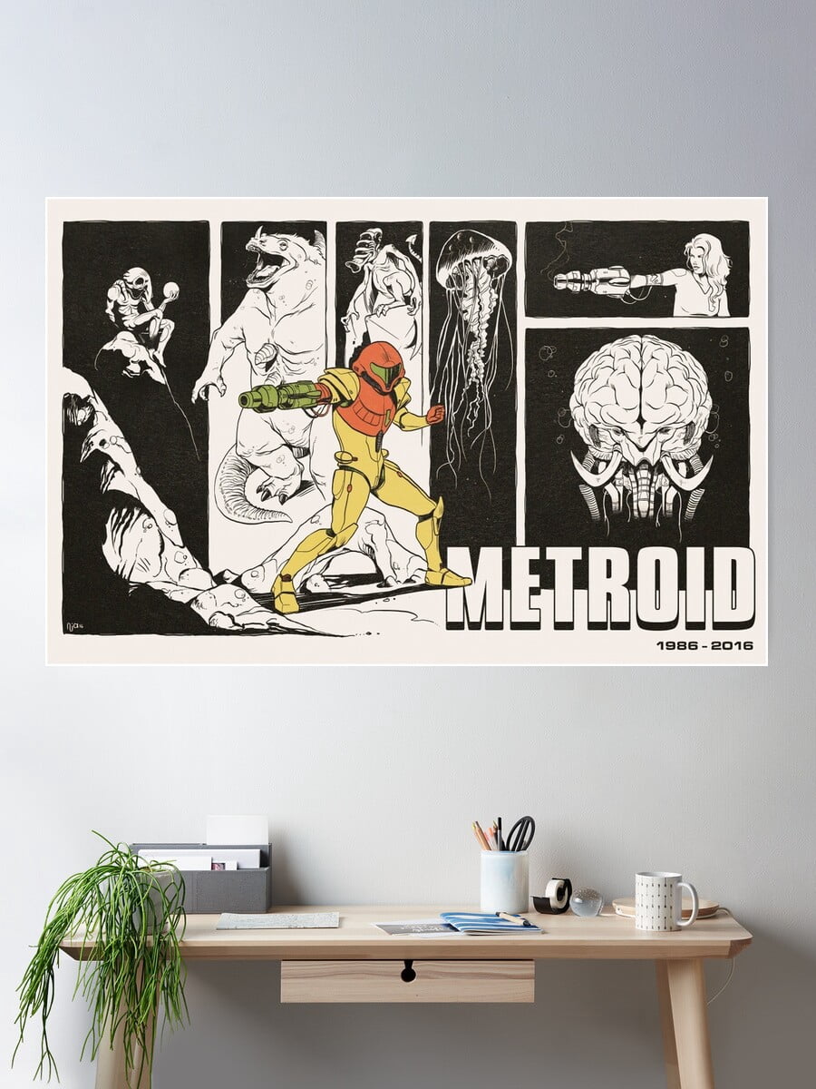 Metroid: 30 Years Poster Wall Art, Modern Wall Decor For Living Room ...