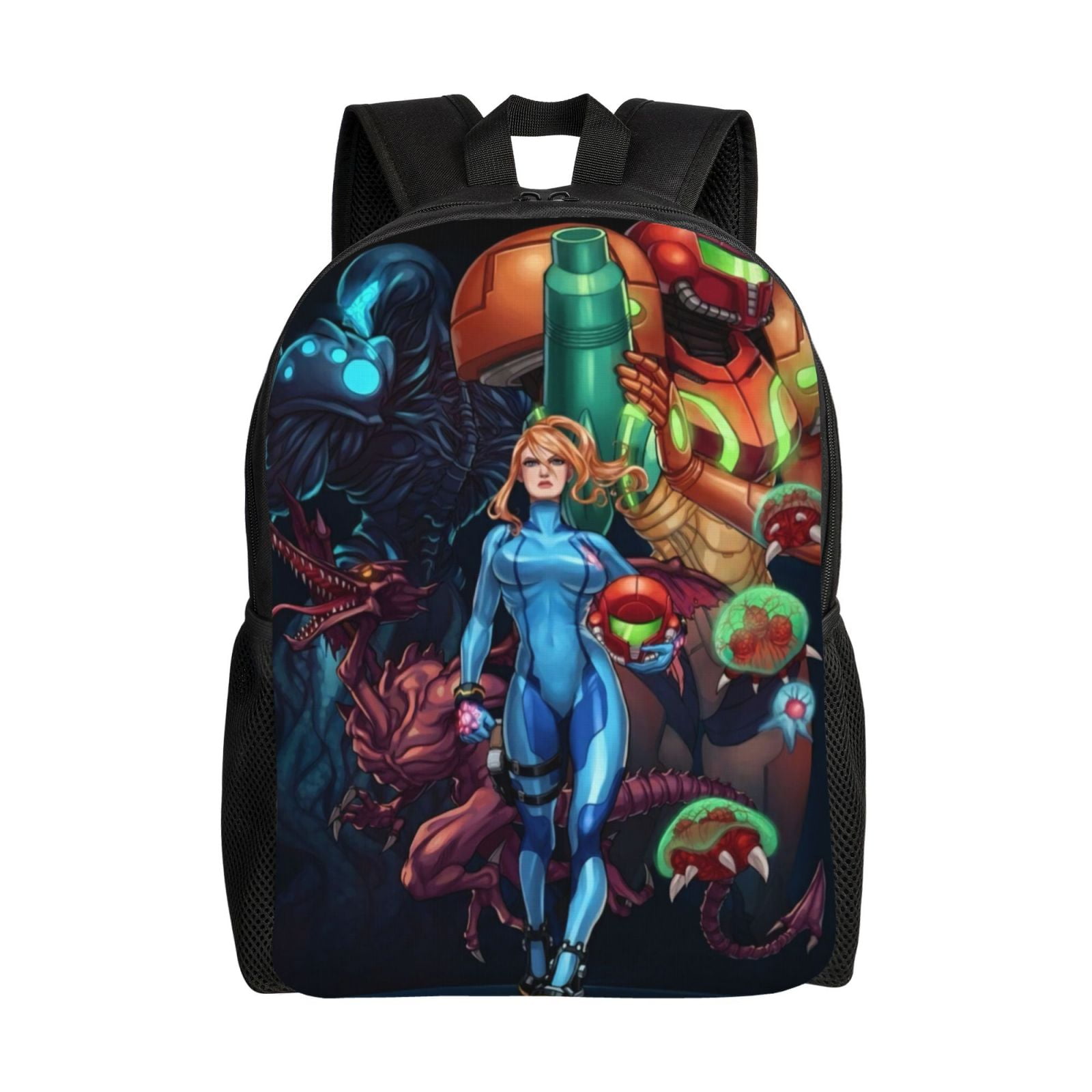 Metroid Backpack, 3D Printed Cartoon Laptop Bag Bookbag, Lightweight ...