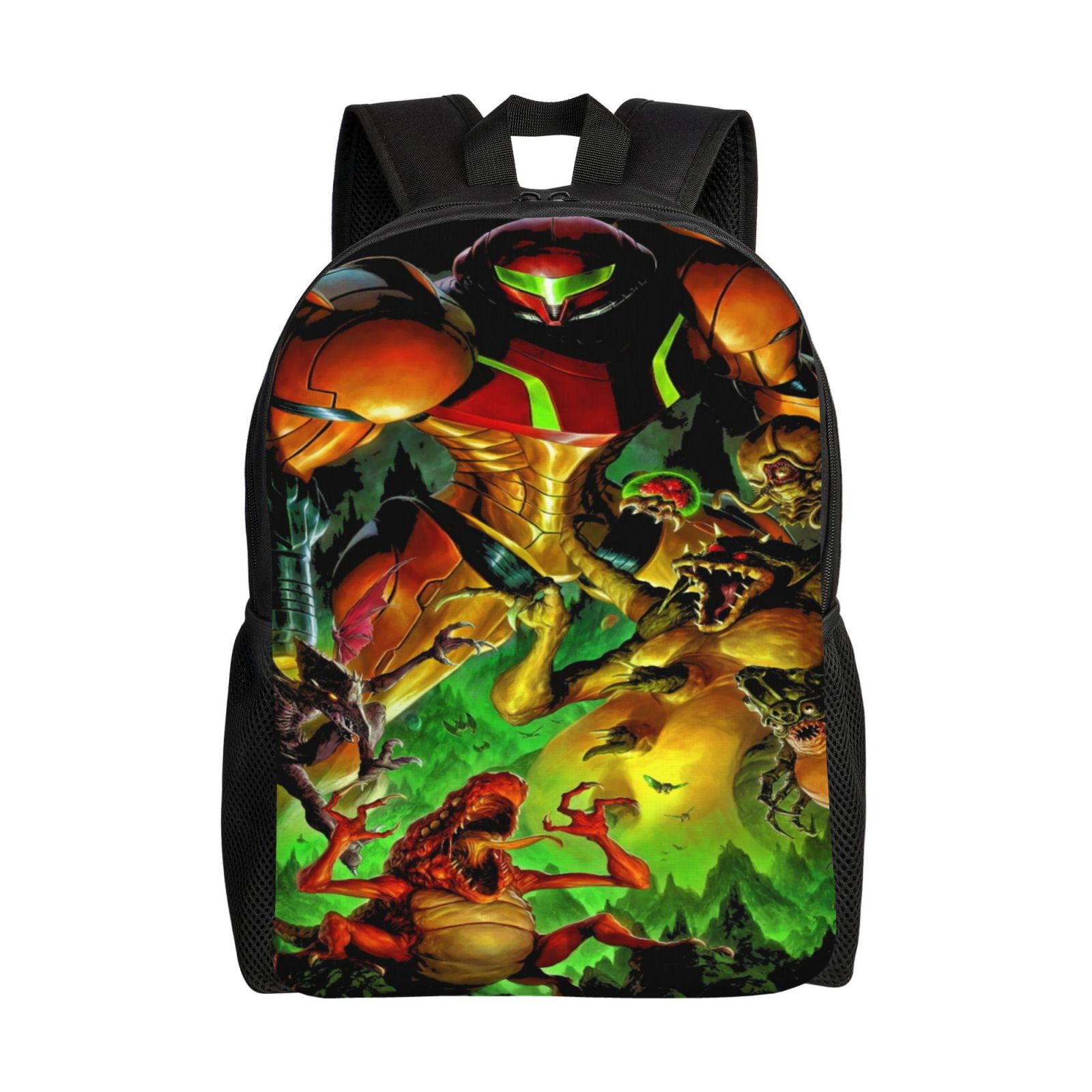 Metroid Backpack, 3D Printed Cartoon Laptop Bag Bookbag, Lightweight ...