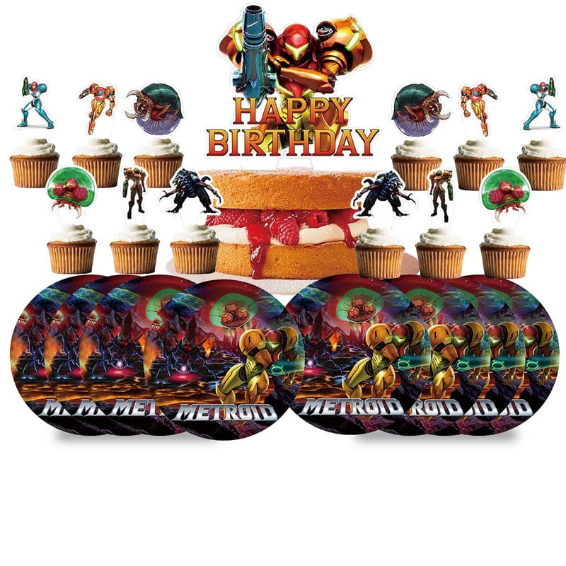 Metroid Dread Free Birthday Cups Party Supplies Plates Fans Decorations ...