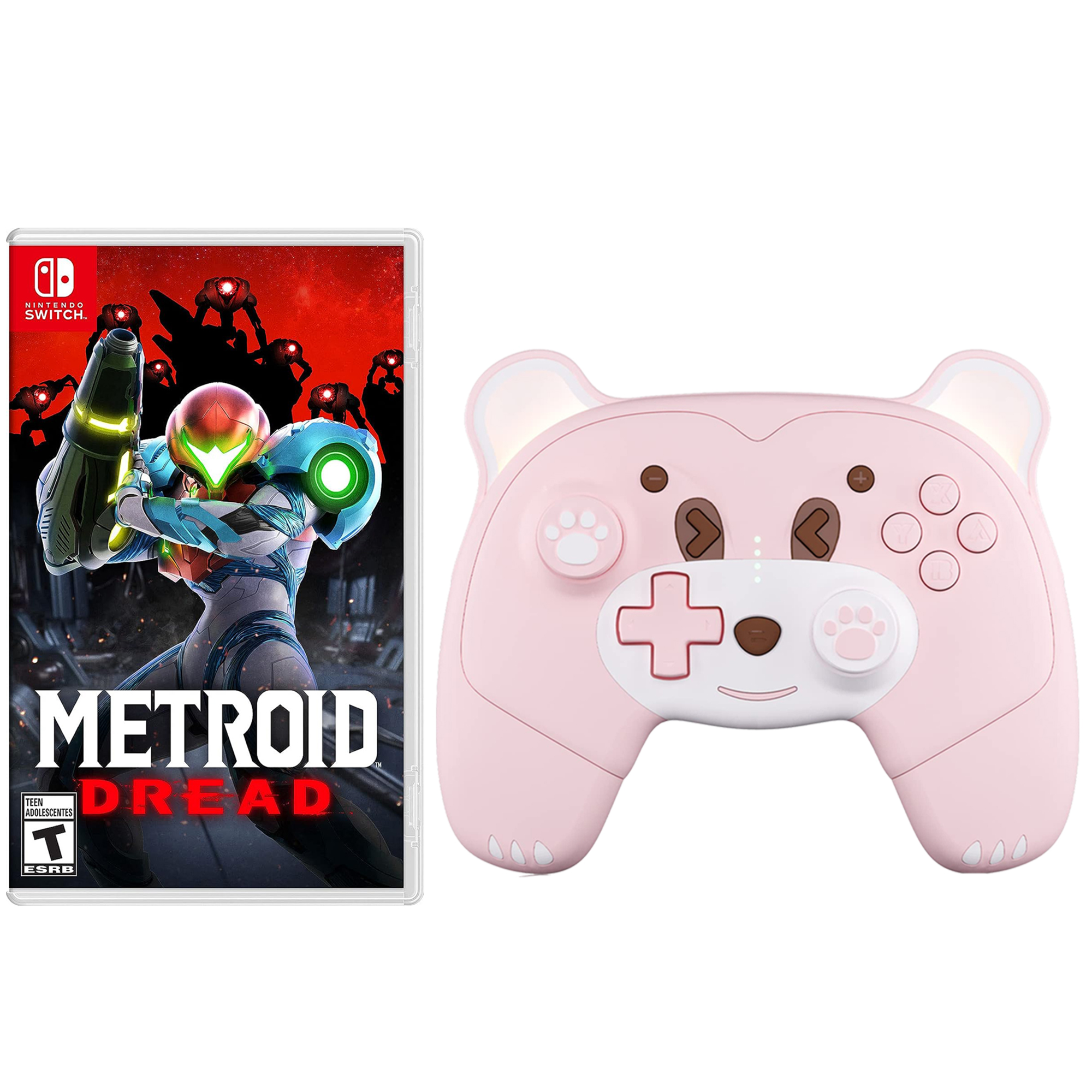 Metroid Dread Game Disc and Upgraded Wireless Switch Pro Controller for ...