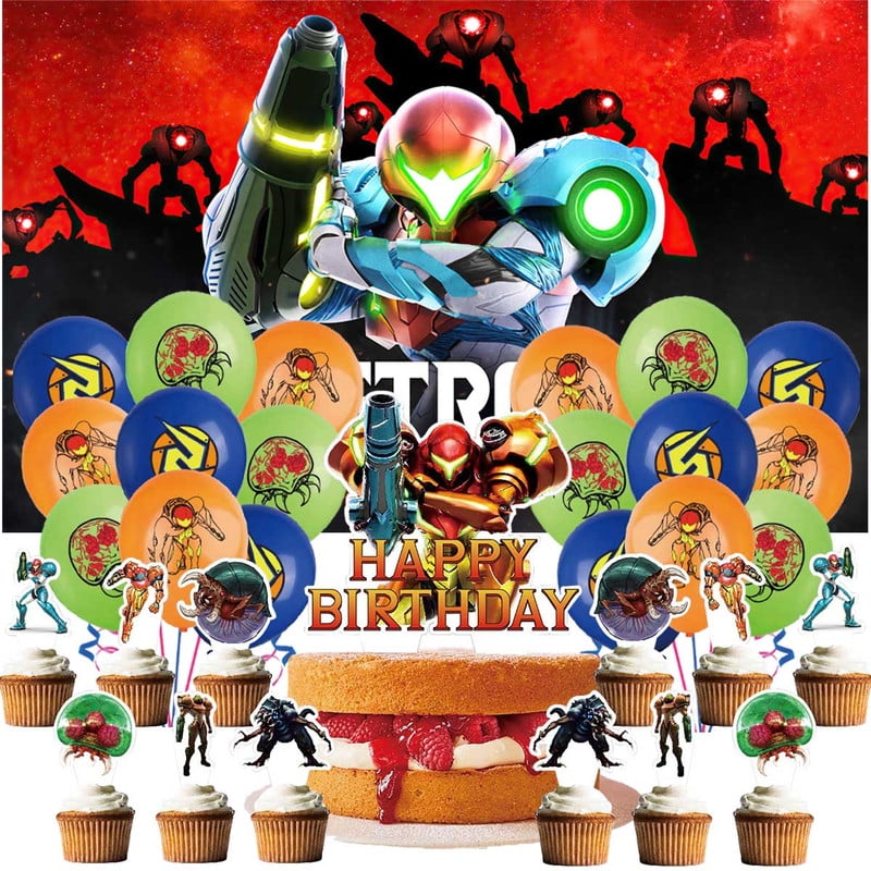 Metroid Dread Latex Balloons Party Supplies Decor Banner Backdrop Kit ...