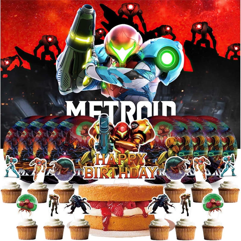 Metroid Dread Plates Birthday Supplies Decorations Decor Backdrop ...
