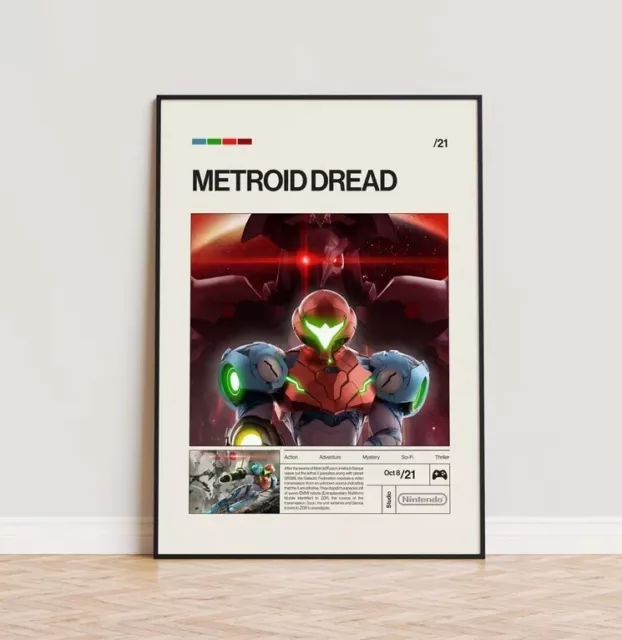 Metroid Dread Poster, Video Game Poster, Minimalist Game Print, Gaming ...