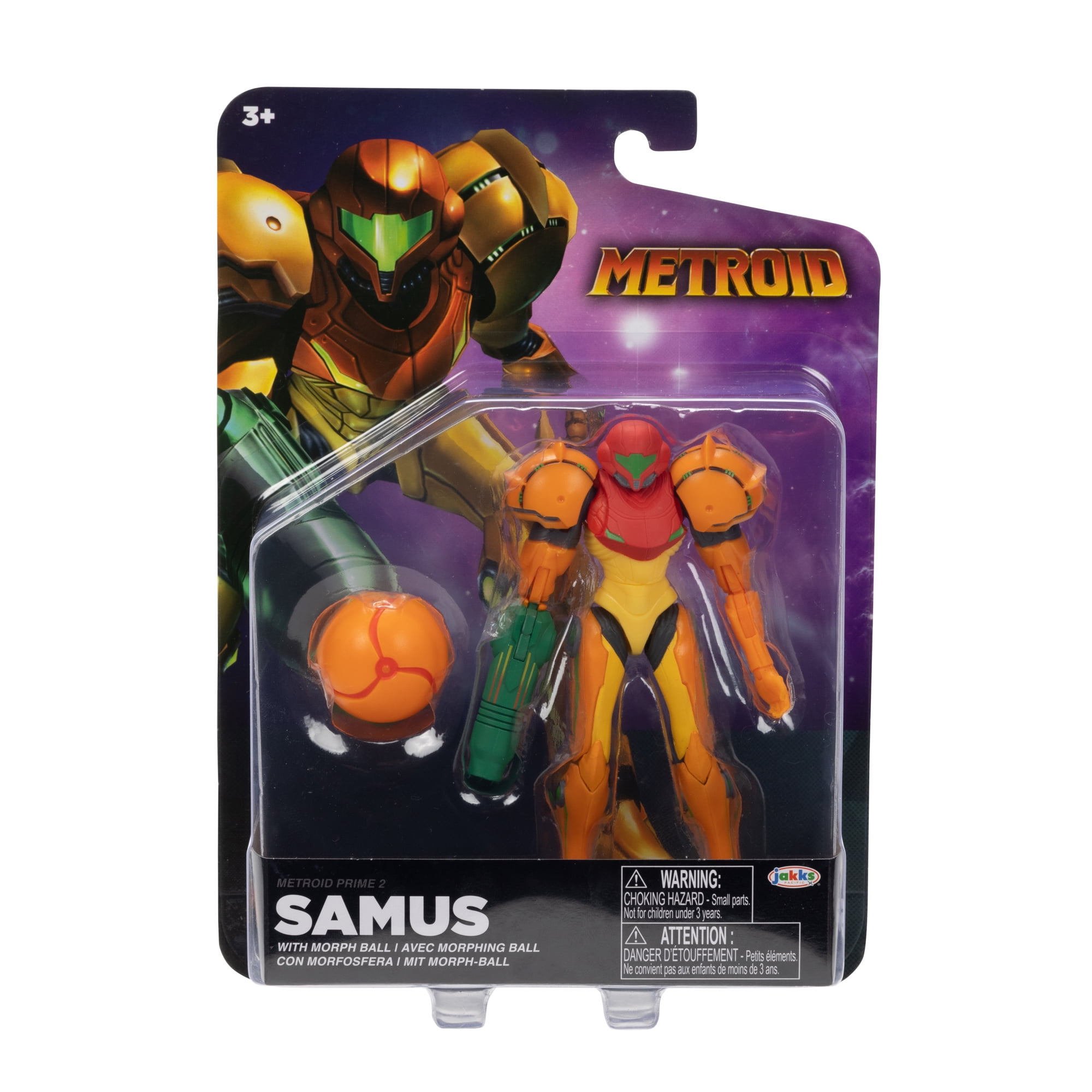 Metroid Samus 4 inch Video Games Toy - Action Figure with Morph Ball ...