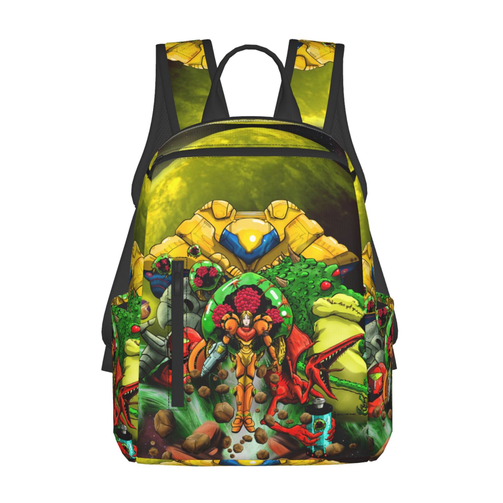 Metroid Samus Aran Funny Backpack Daypack for Work Anime Bag Notebook ...