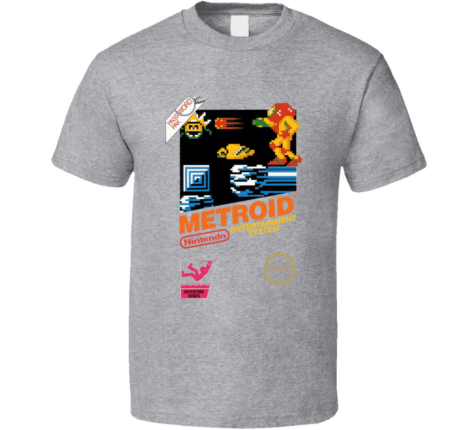 Metroid Samus Nes Box Art Video Game T Shirt - Walmart.com