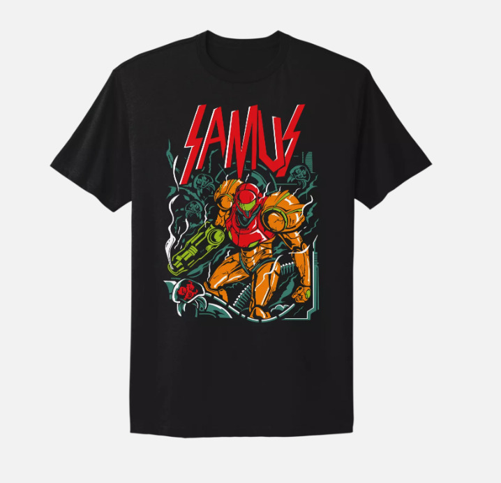 Metroid Samus Video NES Game Nintendo T-Shirt - Walmart.com