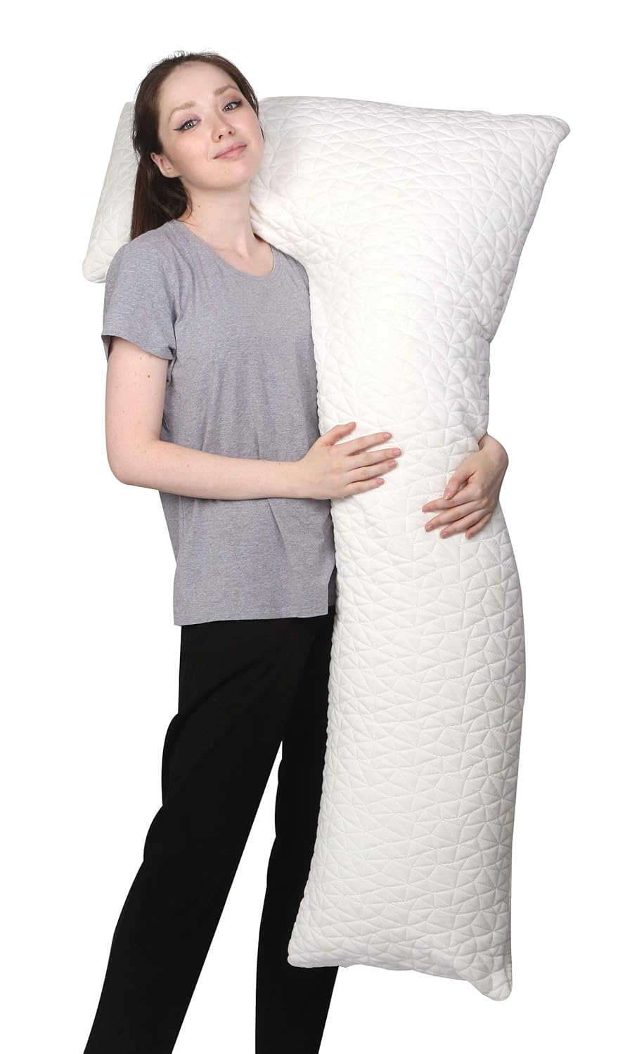 Metron L Shape Total Body Pillow with Adjustable Shredded Memory Foam ...