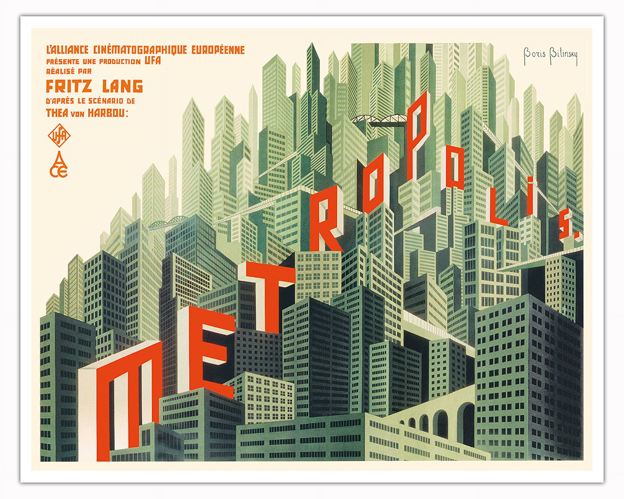 Metropolis - Diected by Fritz Lang - Vintage French Film Movie Poster ...