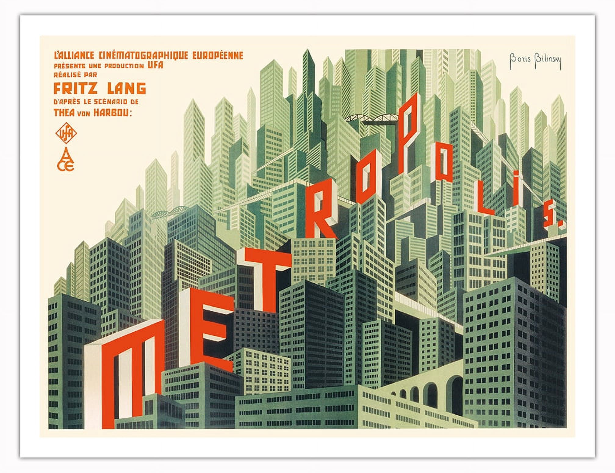 Metropolis - Diected by Fritz Lang - Vintage French Film Movie Poster ...