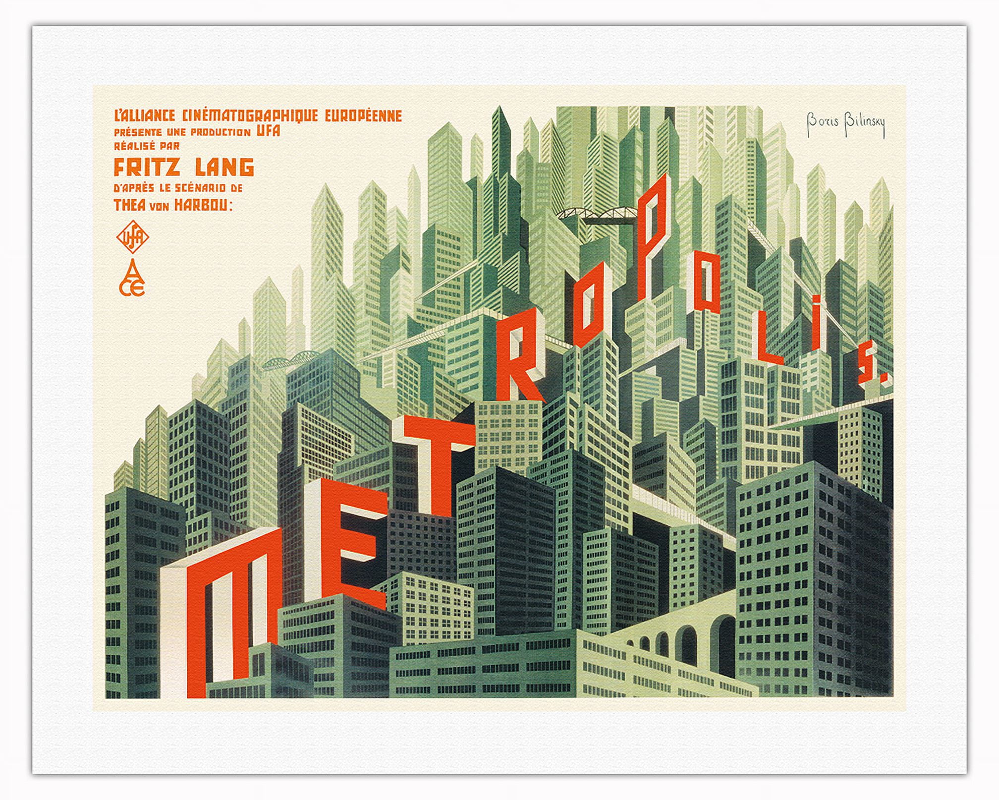 Metropolis - Diected by Fritz Lang - Vintage French Film Movie Poster ...