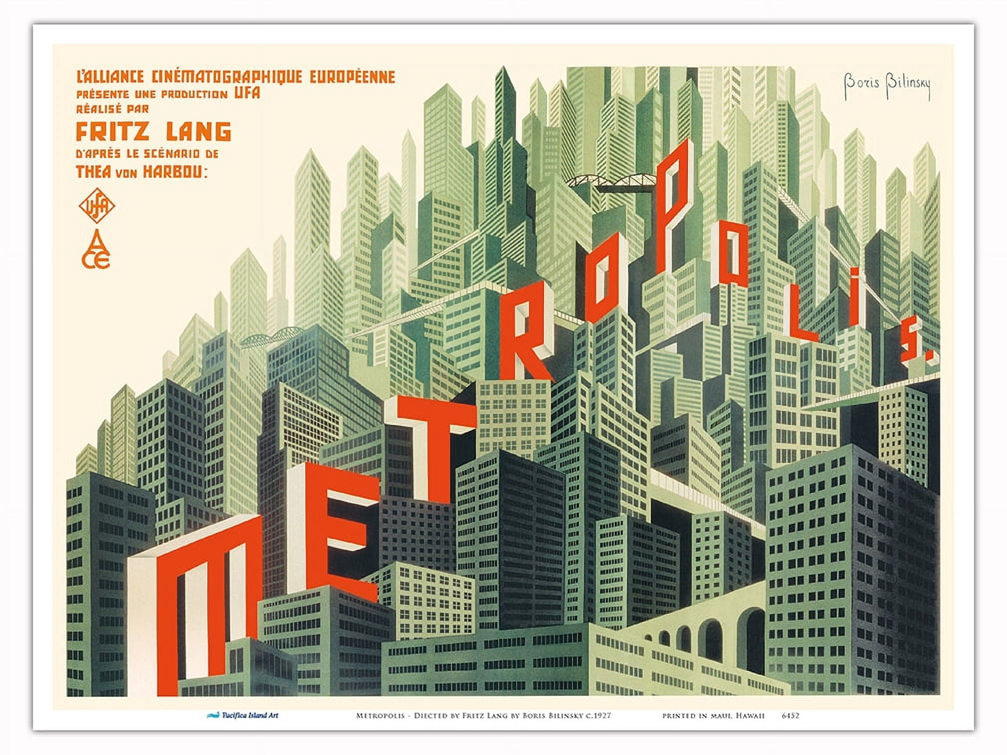 Metropolis - Diected by Fritz Lang - Vintage French Film Movie Poster ...