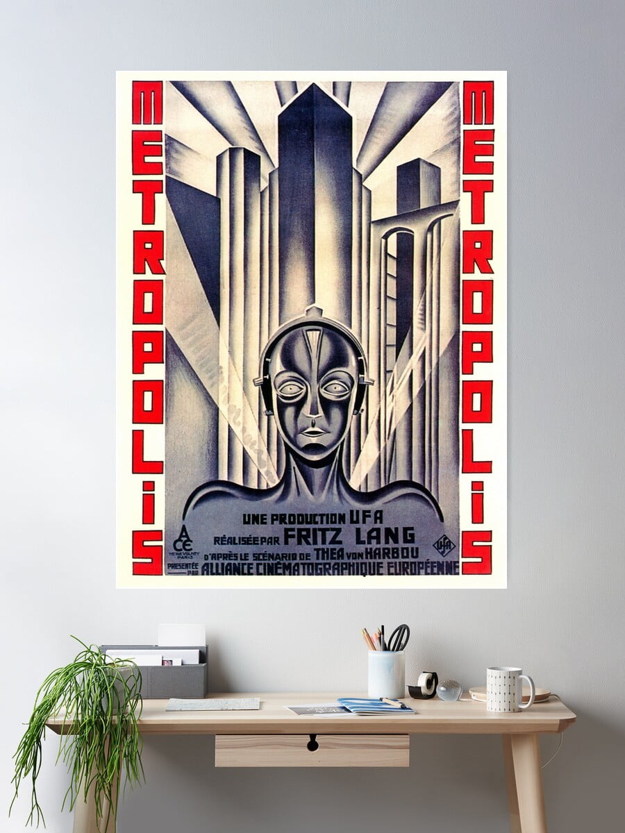 Metropolis Fritz Lang Retro Classic Movie Poster Wall Art, Modern Wall ...