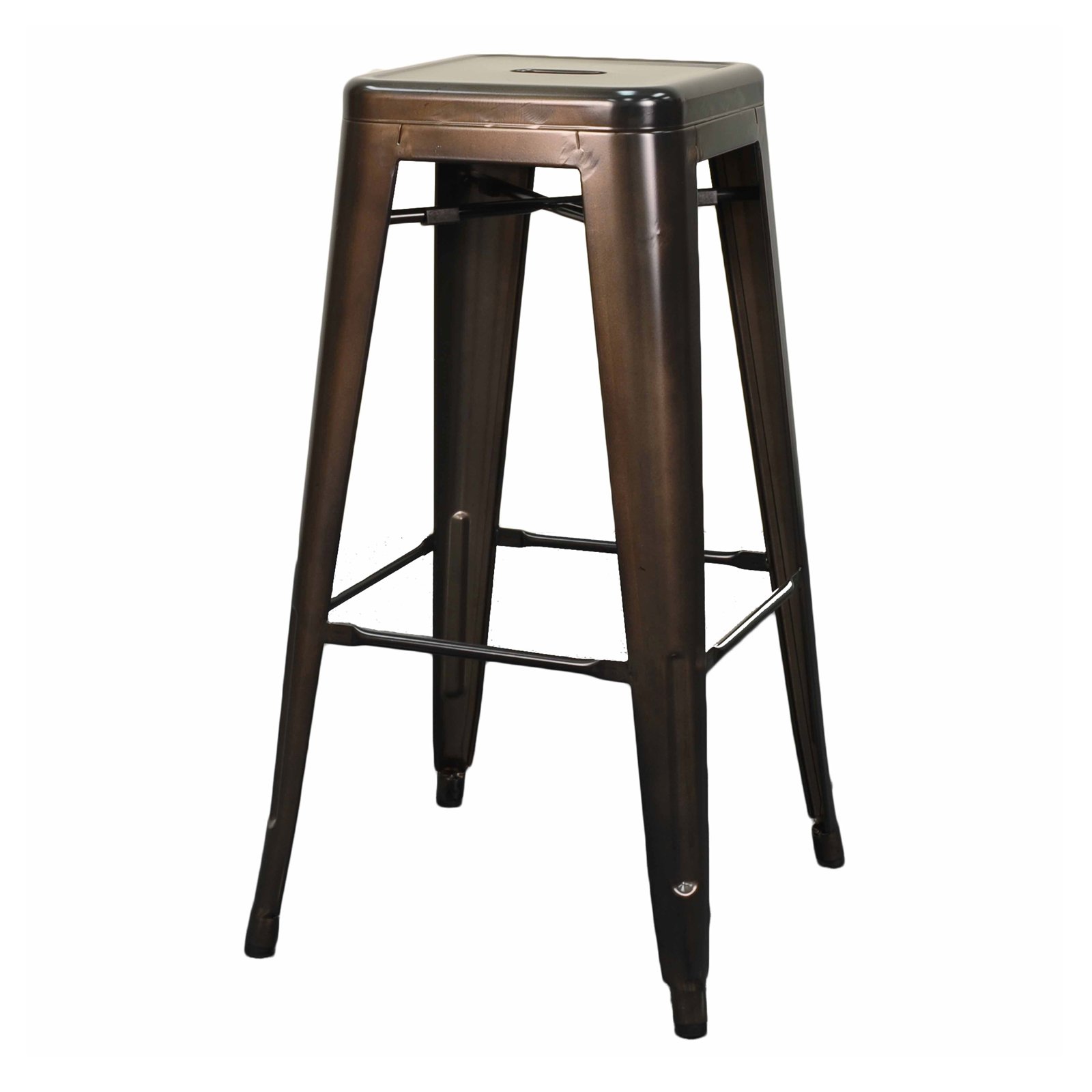 Metropolis Metal Backless Bar Stool, Gunmetal - Walmart.com