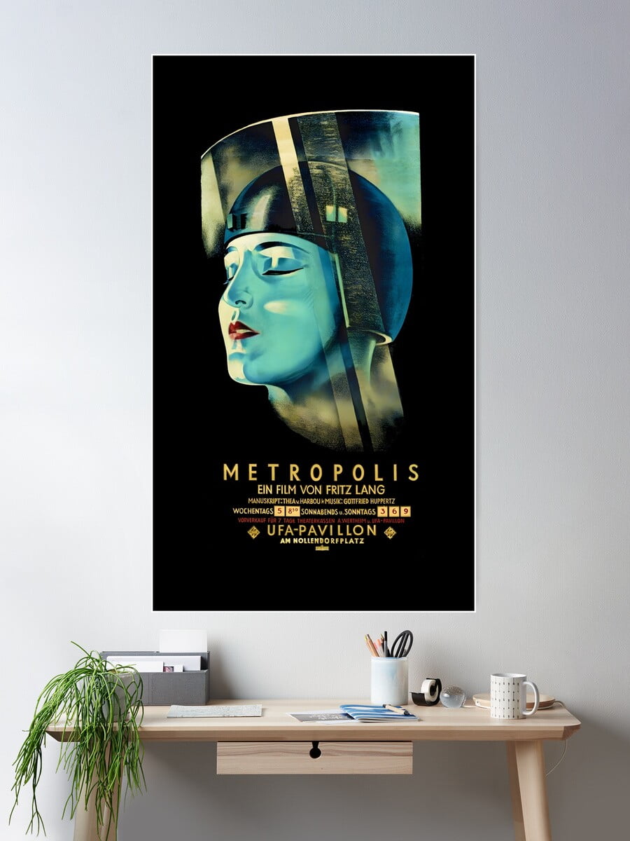 Metropolis Movie Poster 1927 Release Poster Wall Art, Modern Wall Decor ...