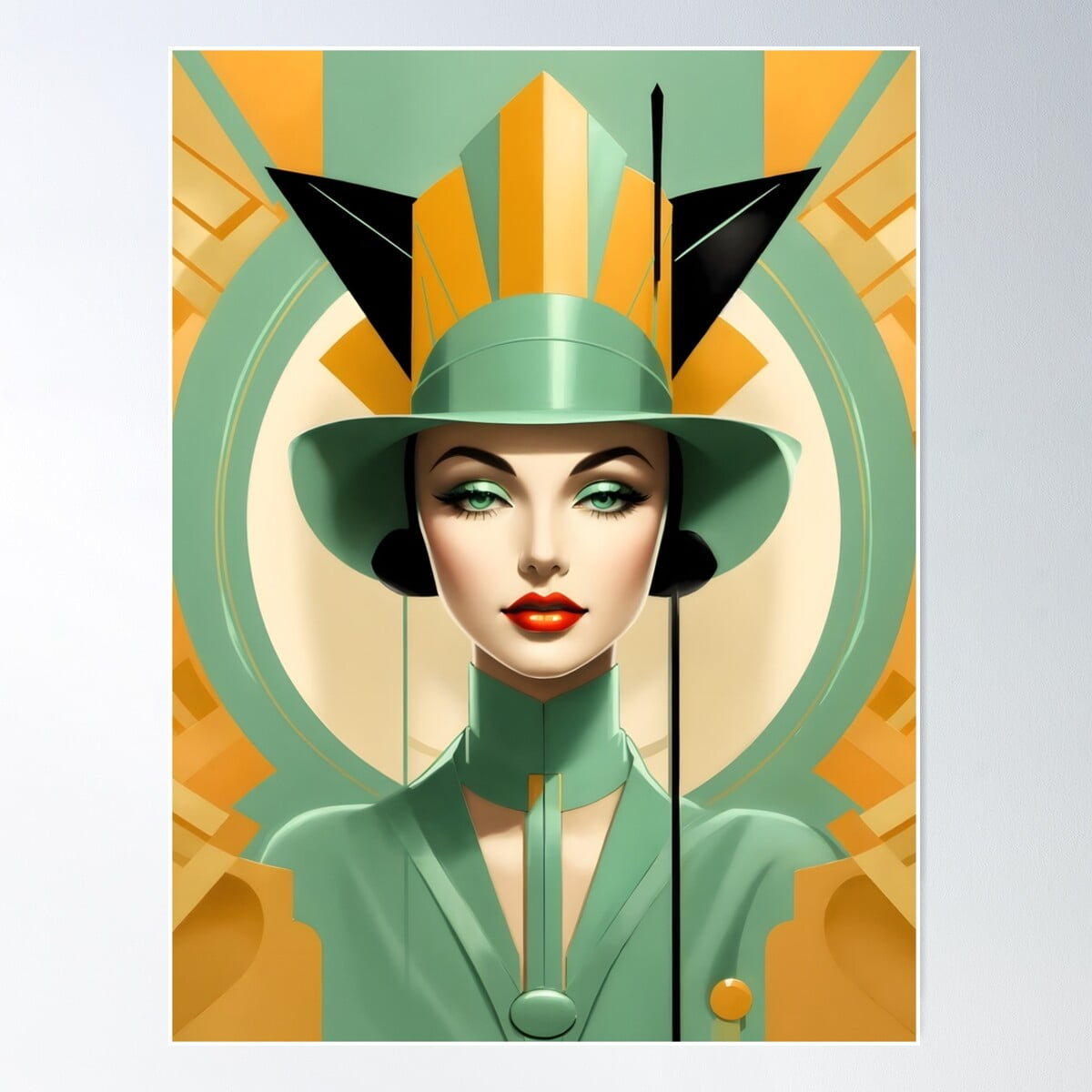 Metropolis: Portrait Of A Woman In The Bauhaus Style: Art Print ...