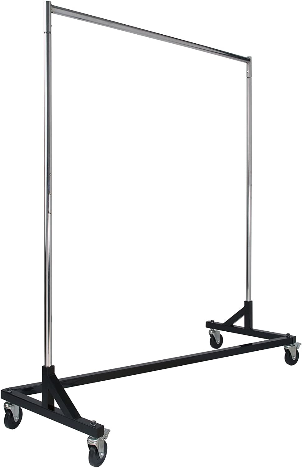 Metropolitan Display Light Duty Rolling Z-Rack Garment Clothing Rack ...