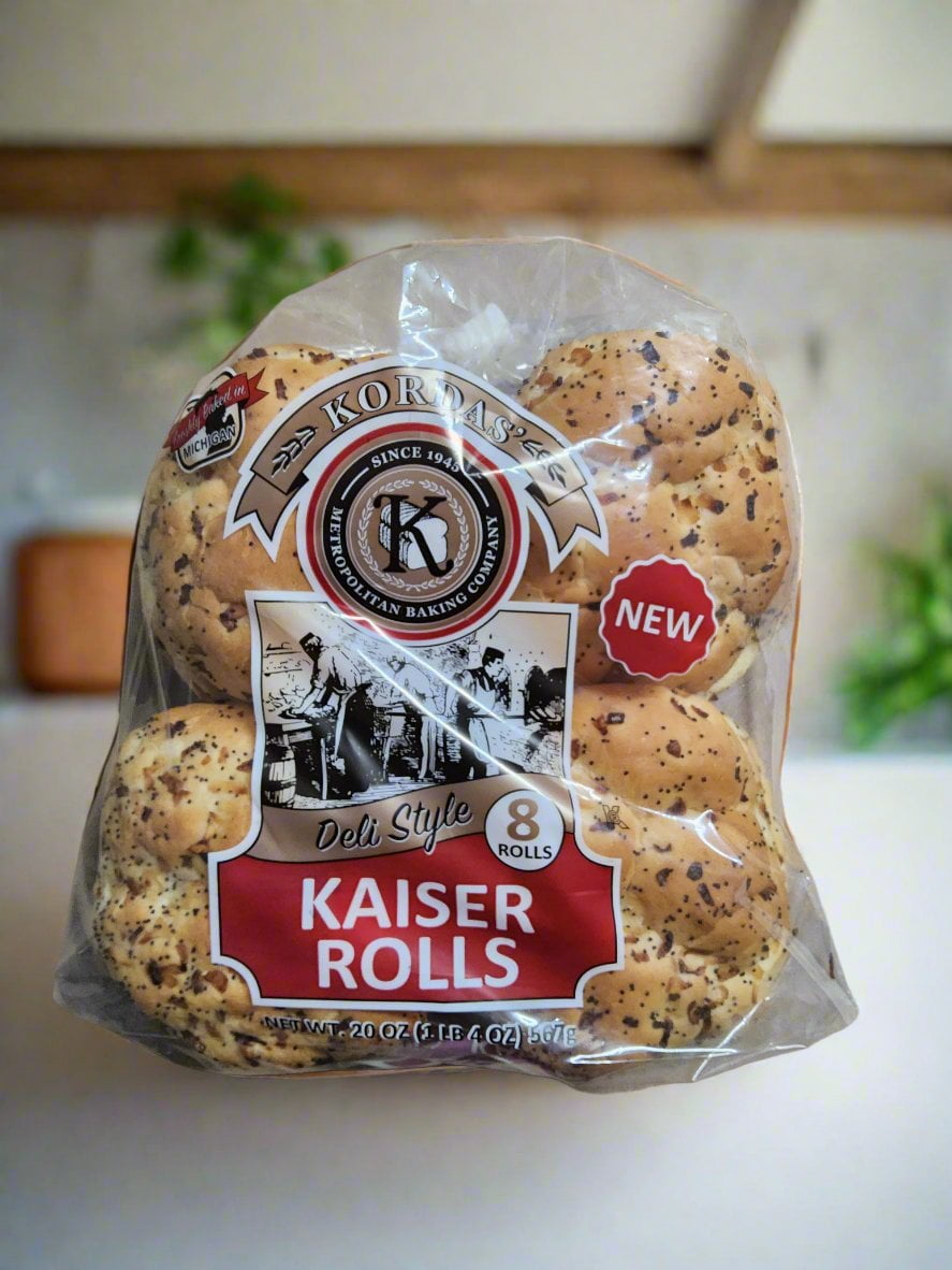 Metropolitan Kaiser Onion Rolls, 8ct Soft Fluffy Bread with Savory ...