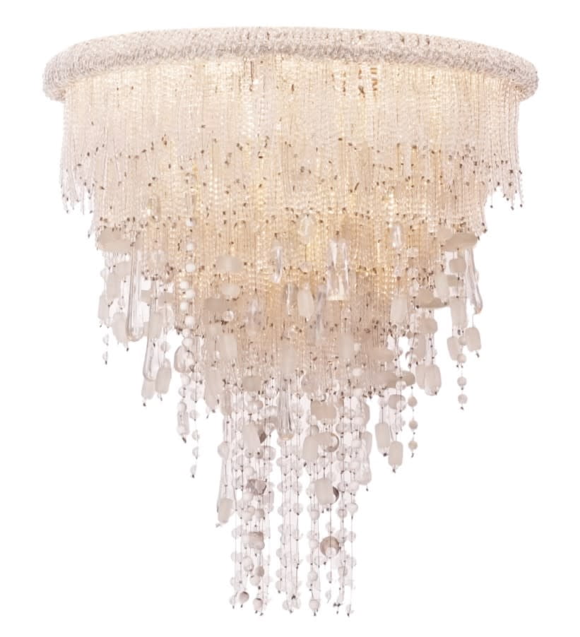 Metropolitan N1514 Crystal Reign 6 Light 30" Wide Flush Mount Waterfall ...