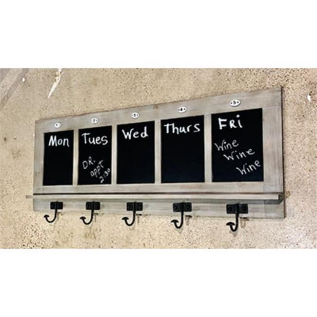 Metrotex Designs 10465 Five Panel Wall Chalkboard Coat Rack - Walmart.com