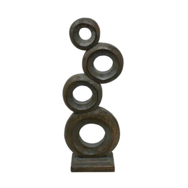 Metrotex Designs 12124 Ring Sculpture - Gray Wash - Walmart.com