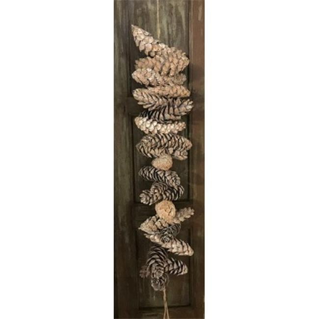 Metrotex Designs 41163 30 in. Frosted Pine Cone Garland - Walmart.com