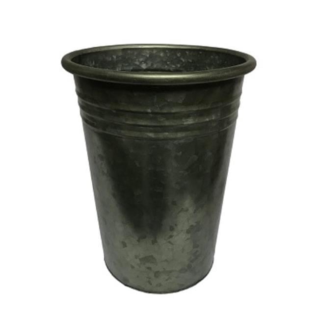 Metrotex Designs 50019 Small Graphite Flower Bucket - Walmart.com