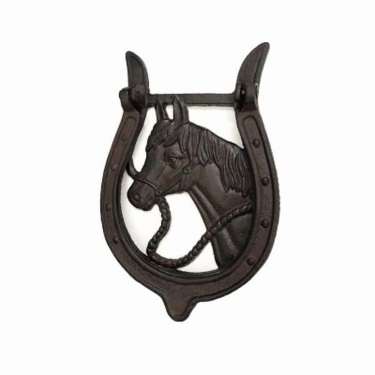 Metrotex Designs 51019 Cast Iron Horse with Shoe Door Knocker - Large ...