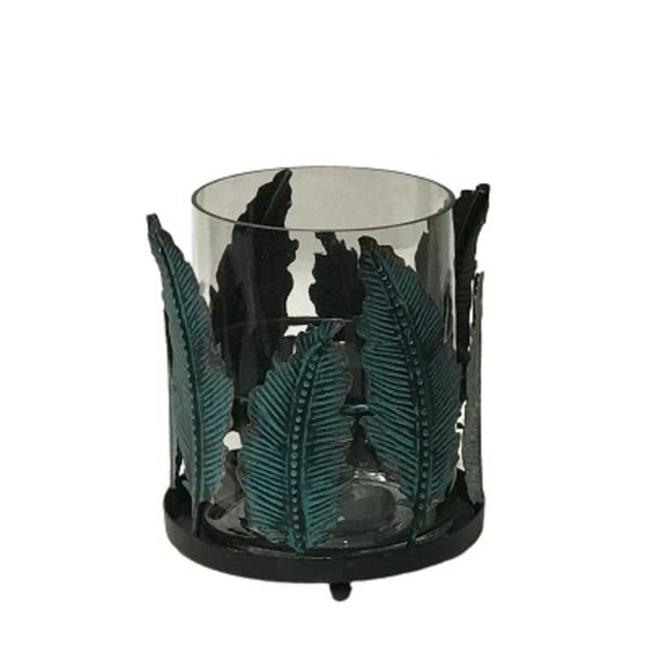 Metrotex Designs 51051 Feather Candle Holder with Glass - Walmart.com